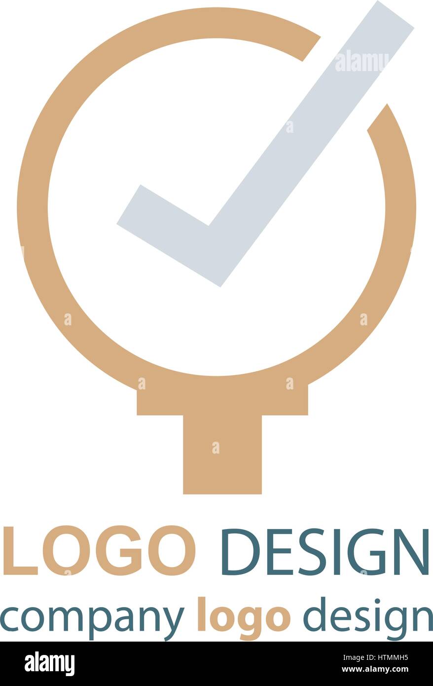 magnifying glass logo design brown Stock Vector Image & Art - Alamy