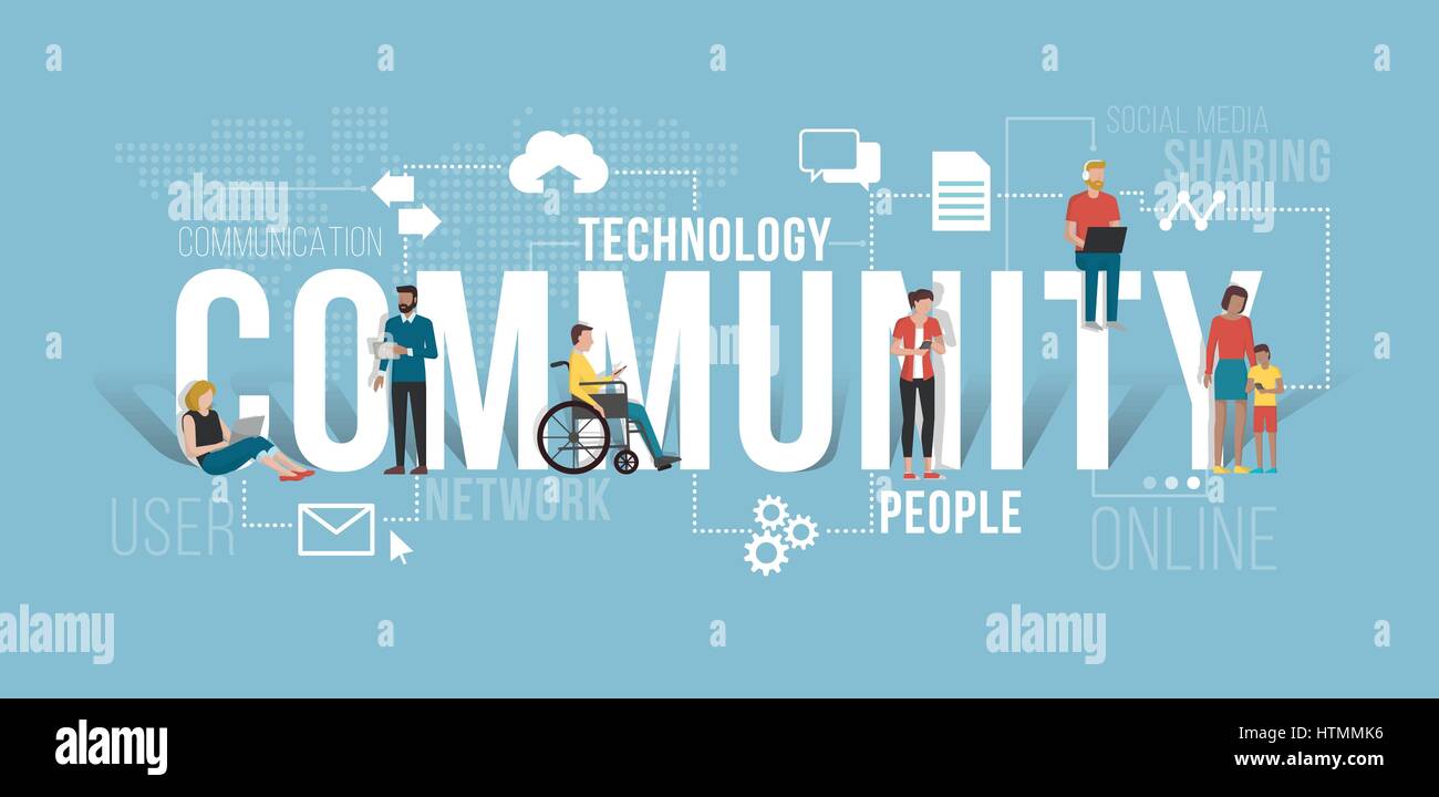 People connecting using smartphones and laptops, they are different but ...