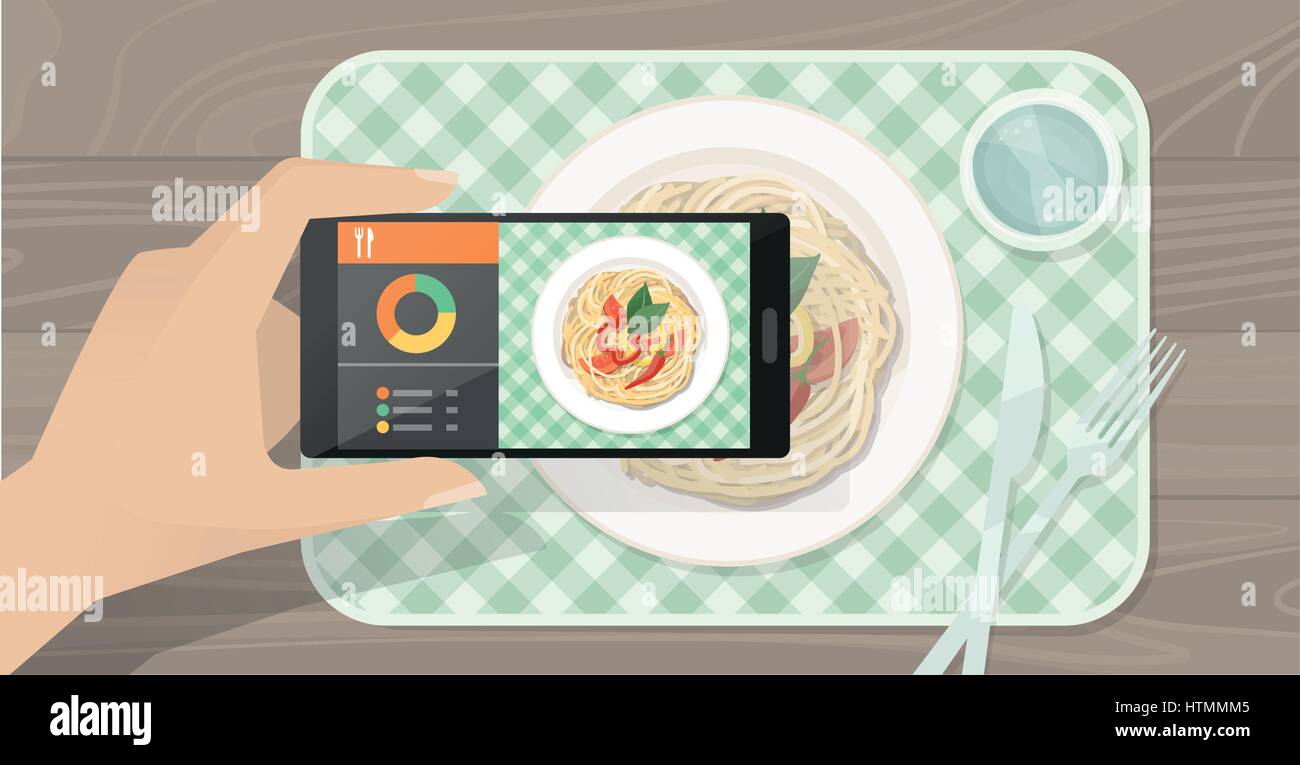 Hand and food pov Stock Vector Images - Alamy