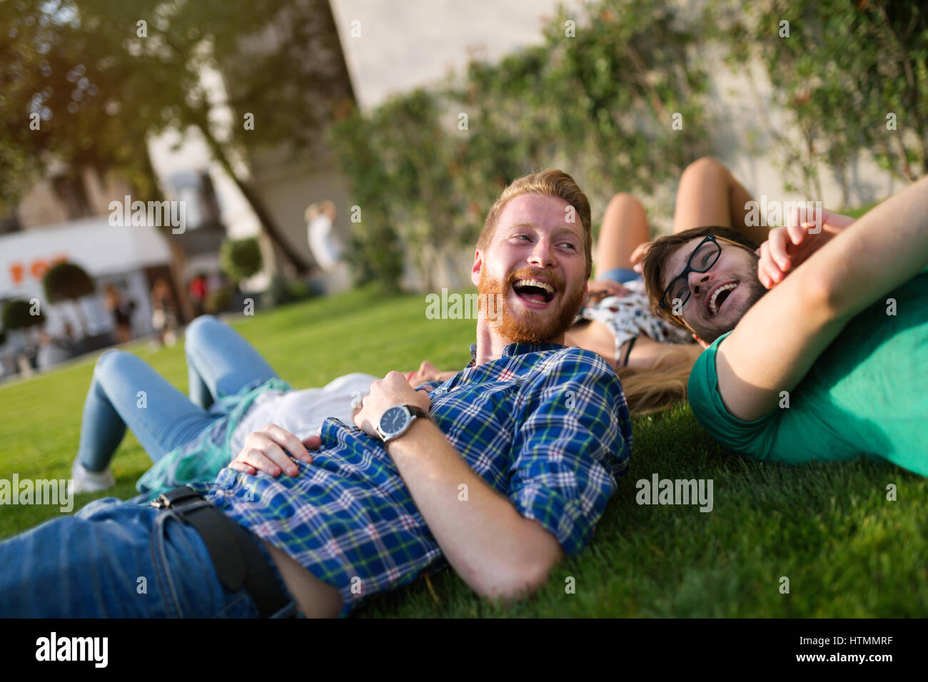 Young diverse people joyful hi-res stock photography and images - Alamy