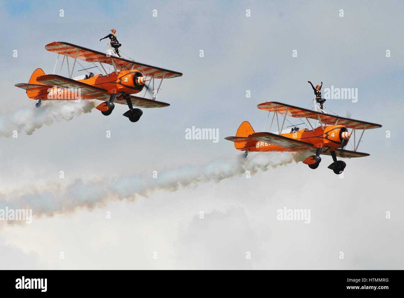 Biplane wing walking hi-res stock photography and images - Alamy