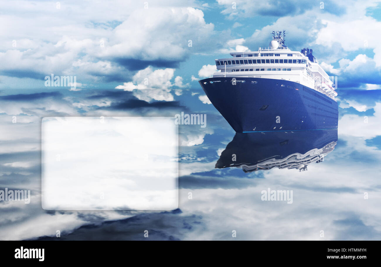 Luxury cruise ship floating on the ocean Stock Photo - Alamy