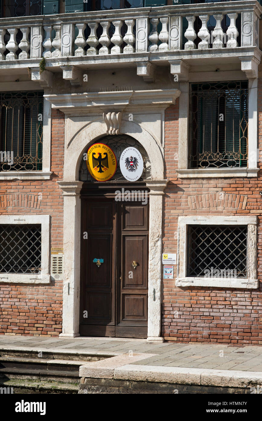 German and Austrian consulate in Venice, Italy Stock Photo - Alamy