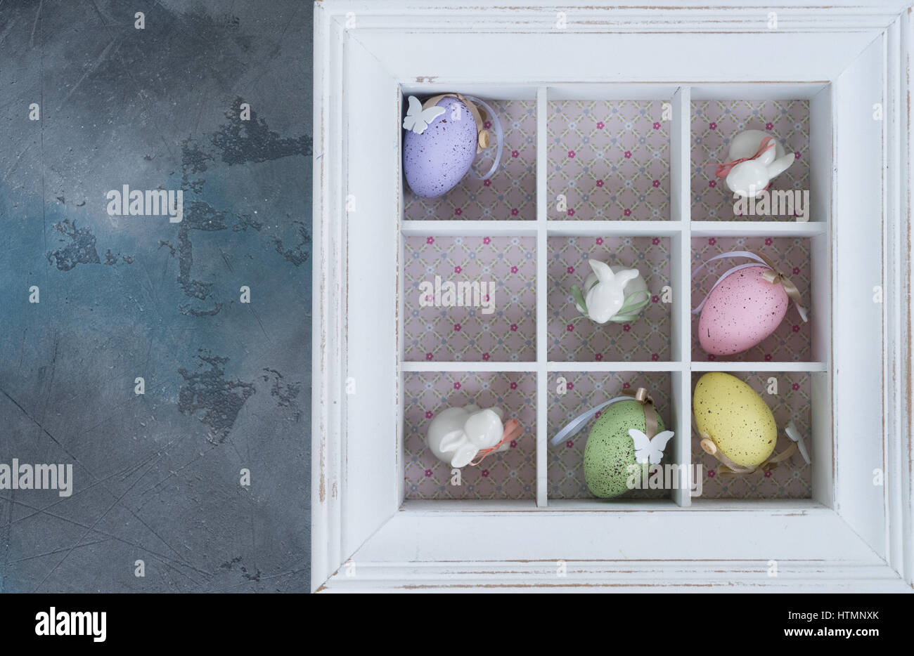 Easter eggs in box Stock Photo - Alamy