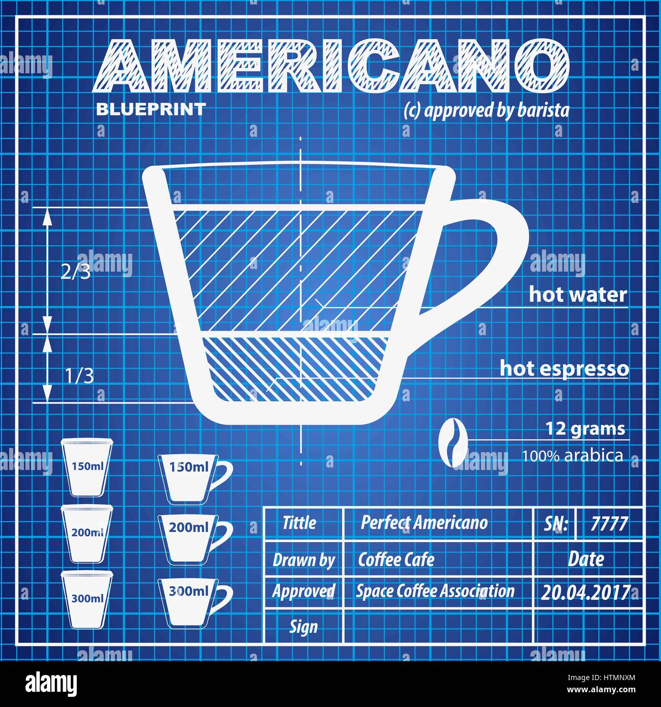 Coffee Americano composition and making scheme Stock Vector Image & Art ...