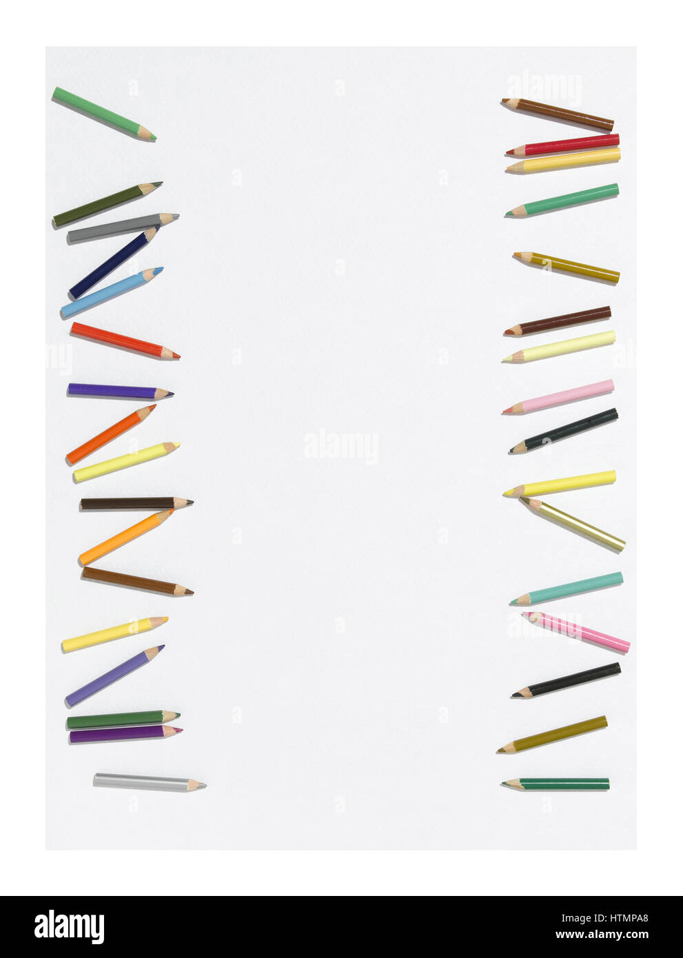 Paper with pencil border Stock Photo - Alamy