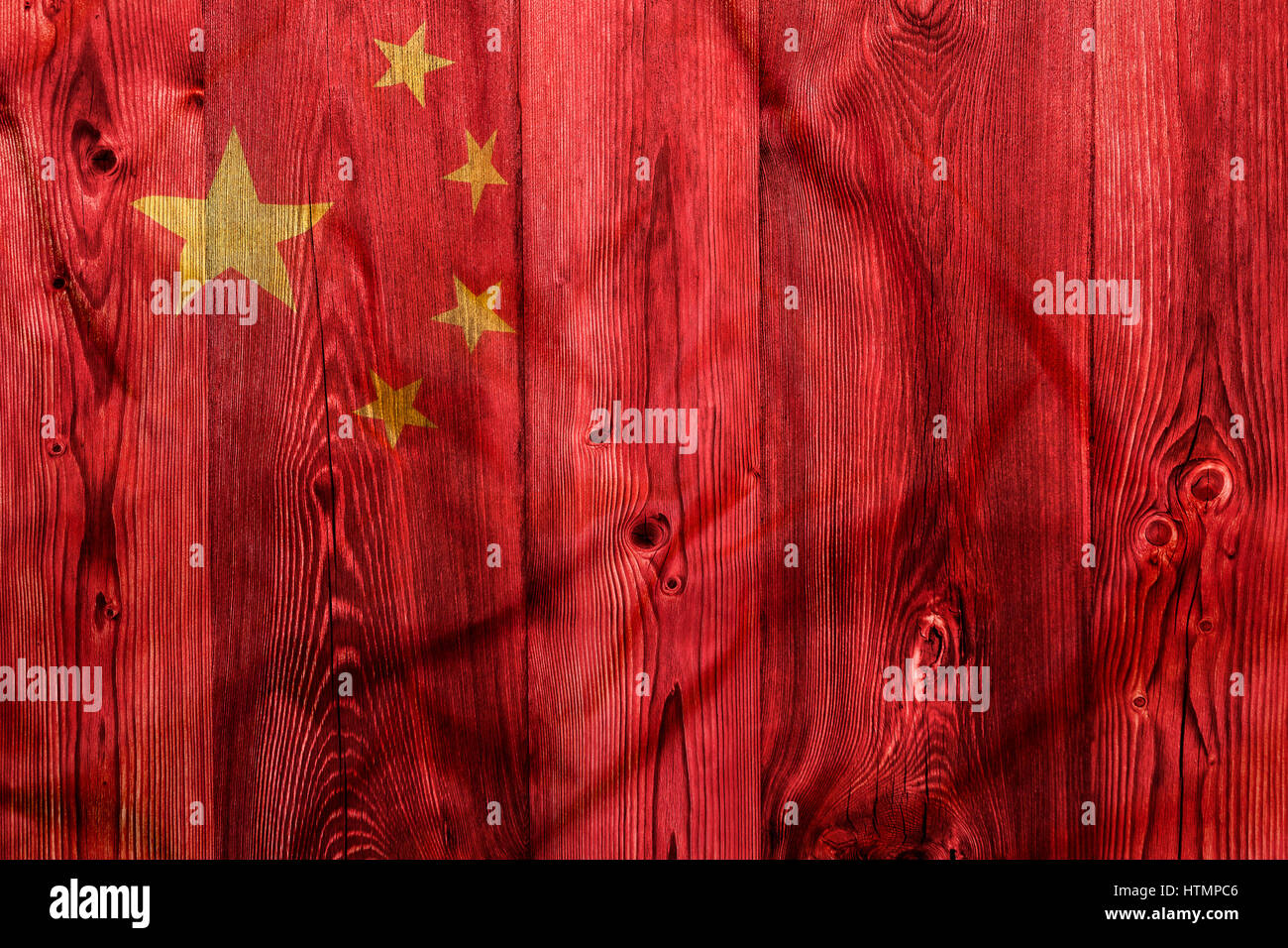 National flag of China on wooden background Stock Photo - Alamy