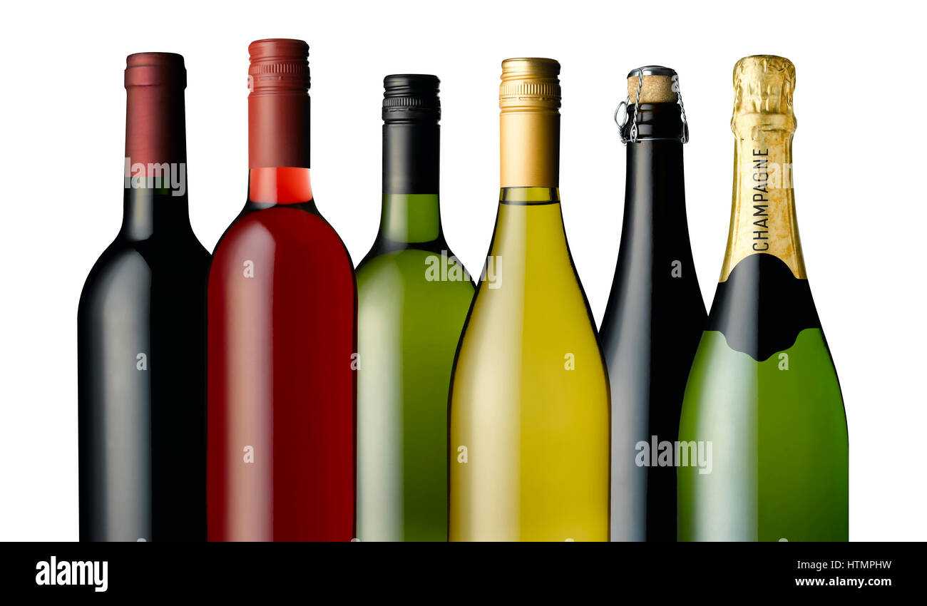 Group of wine bottles Stock Photo - Alamy