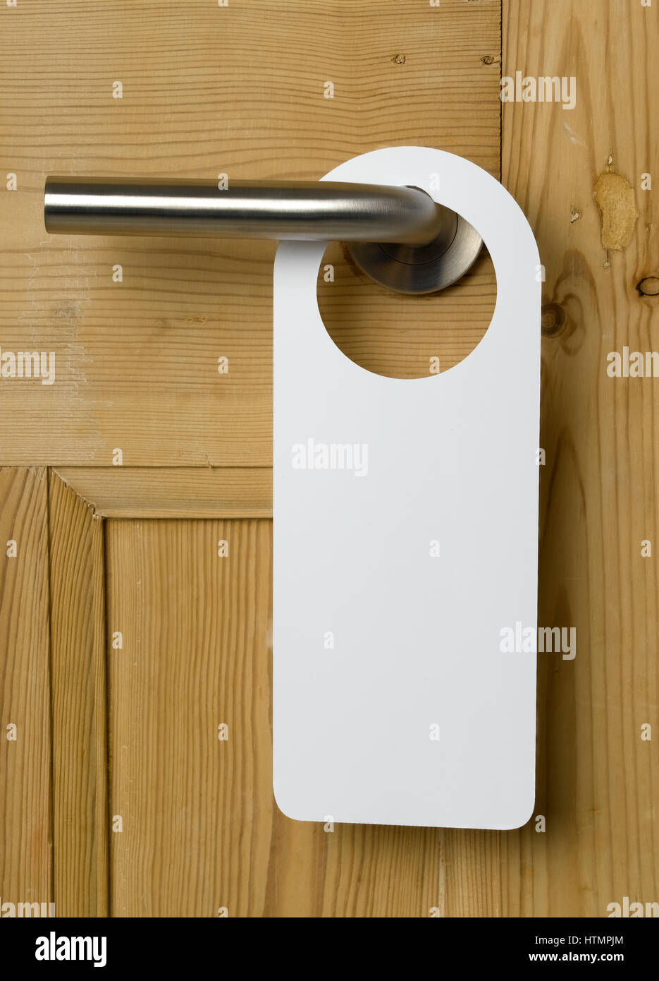 Blank Door Sign on oak door Stock Photo - Alamy
