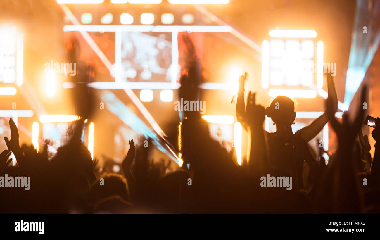 Crowd enjoying concert hi-res stock photography and images - Alamy