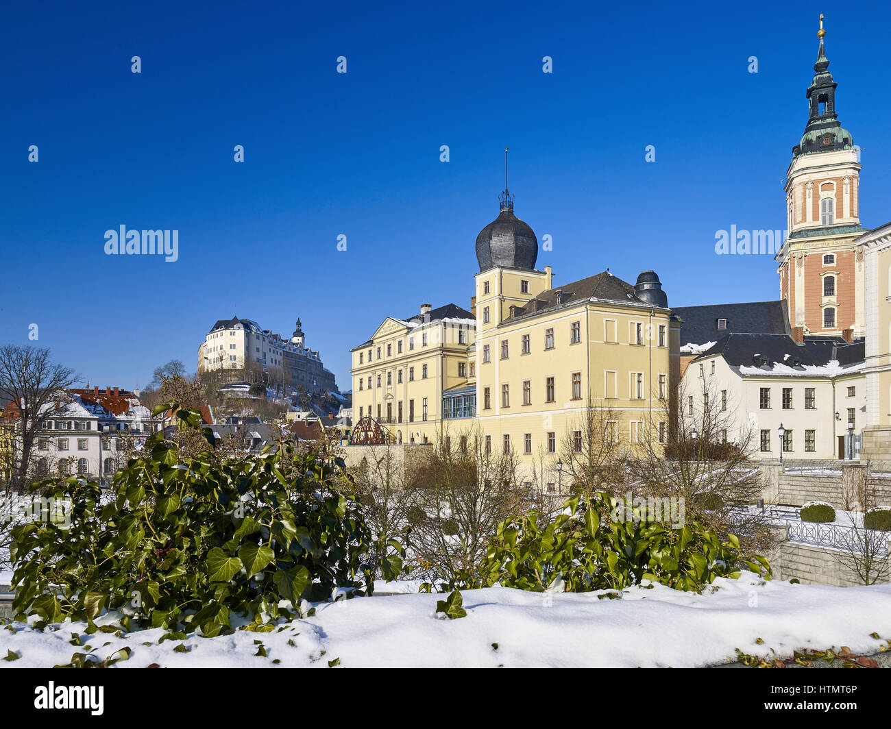 Upper and Lower Castle and City Church of St. Marien, Greiz, Thuringia ...