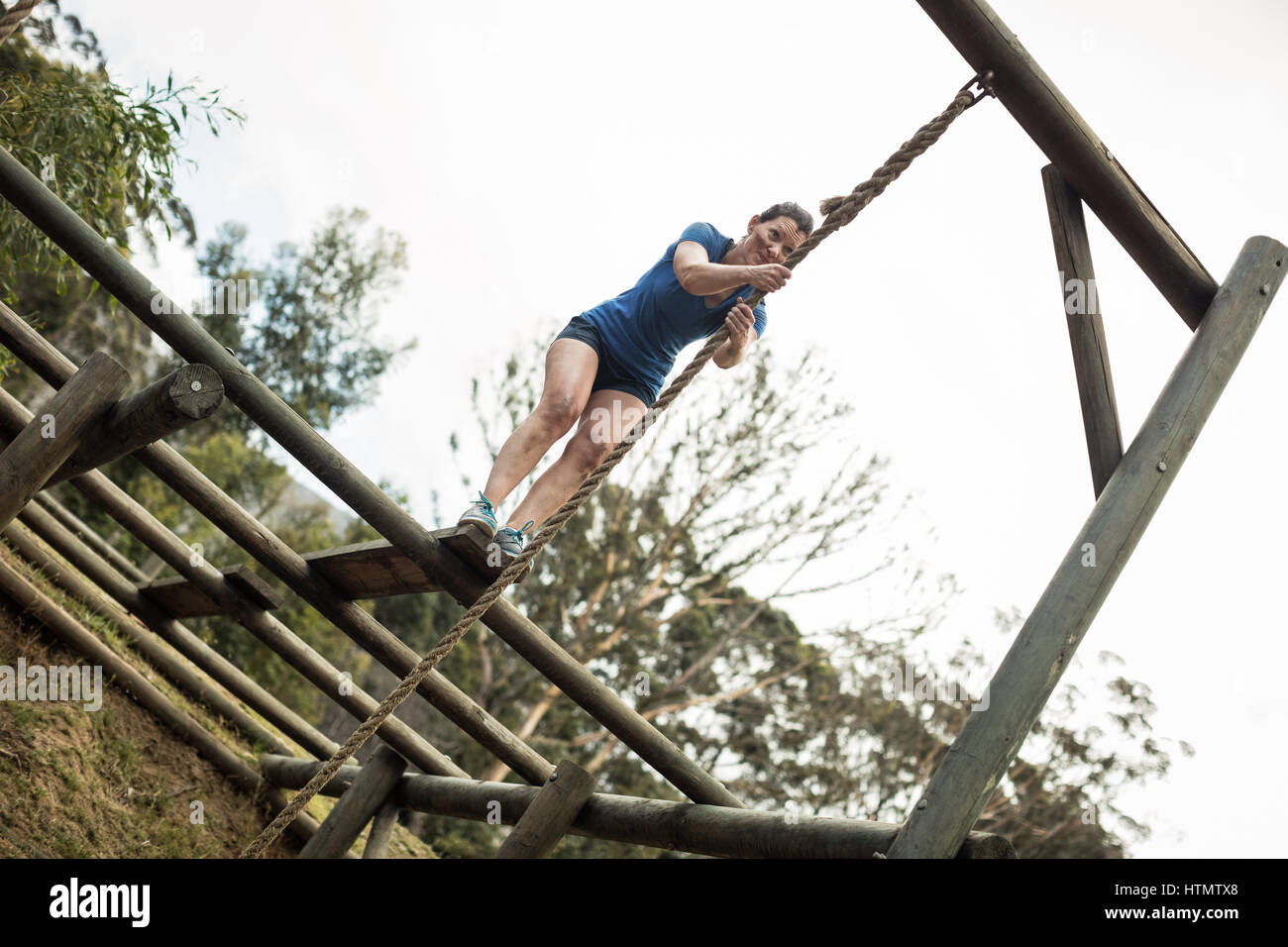 Woman boot camp rope fitness hi-res stock photography and images - Alamy
