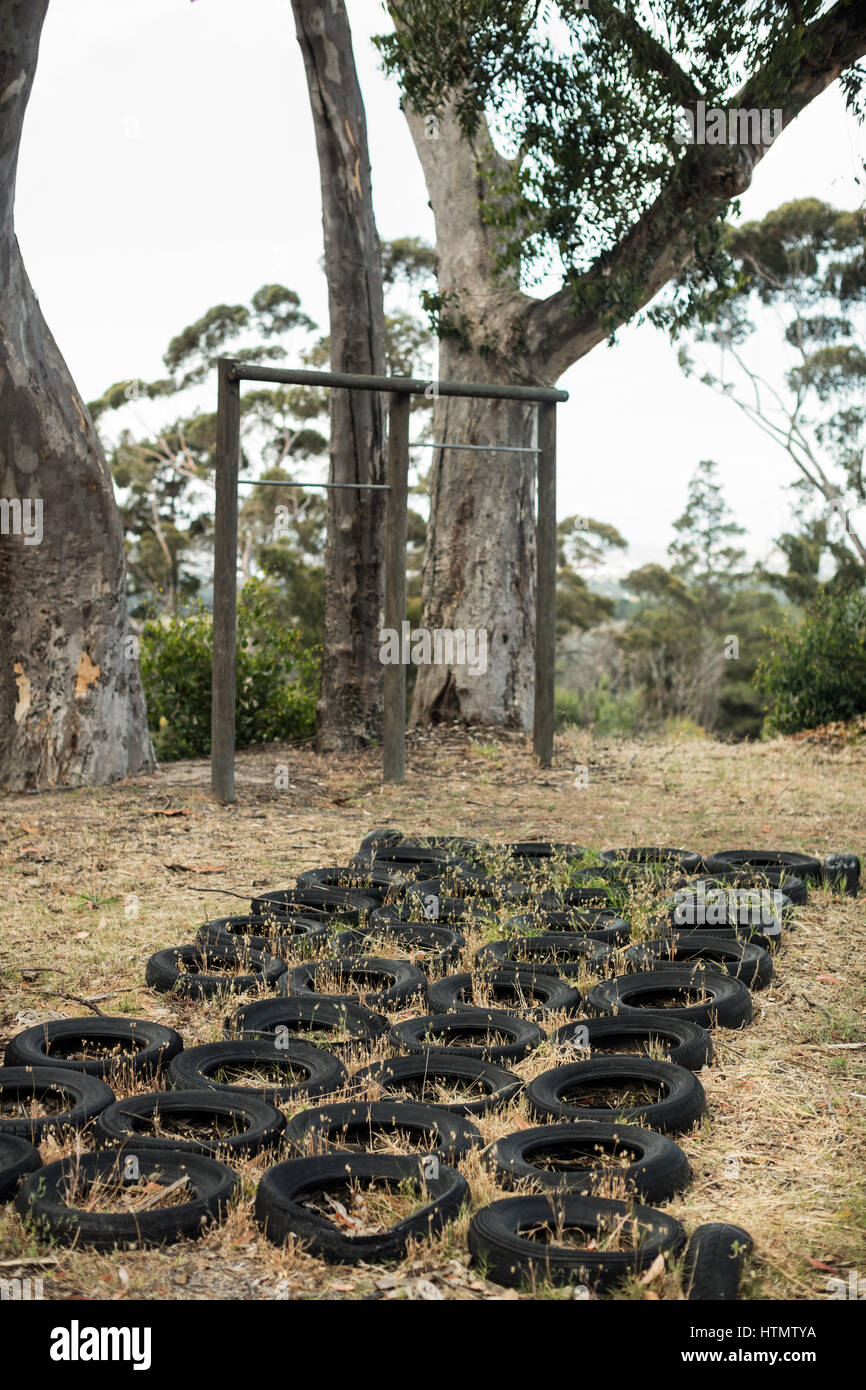 Obstacle course tires hi-res stock photography and images - Alamy