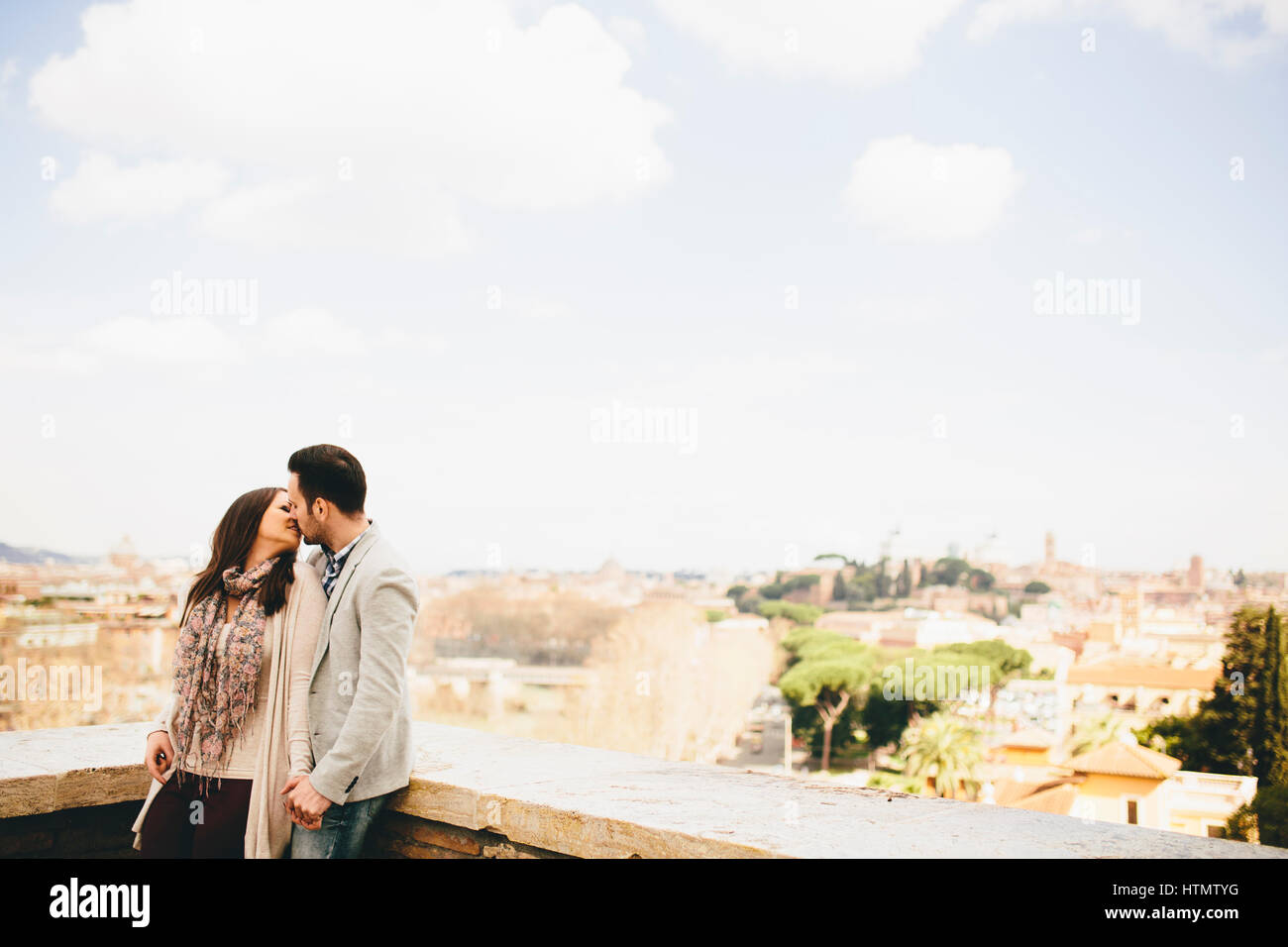 Loving couple in Rome , Italy Stock Photo - Alamy