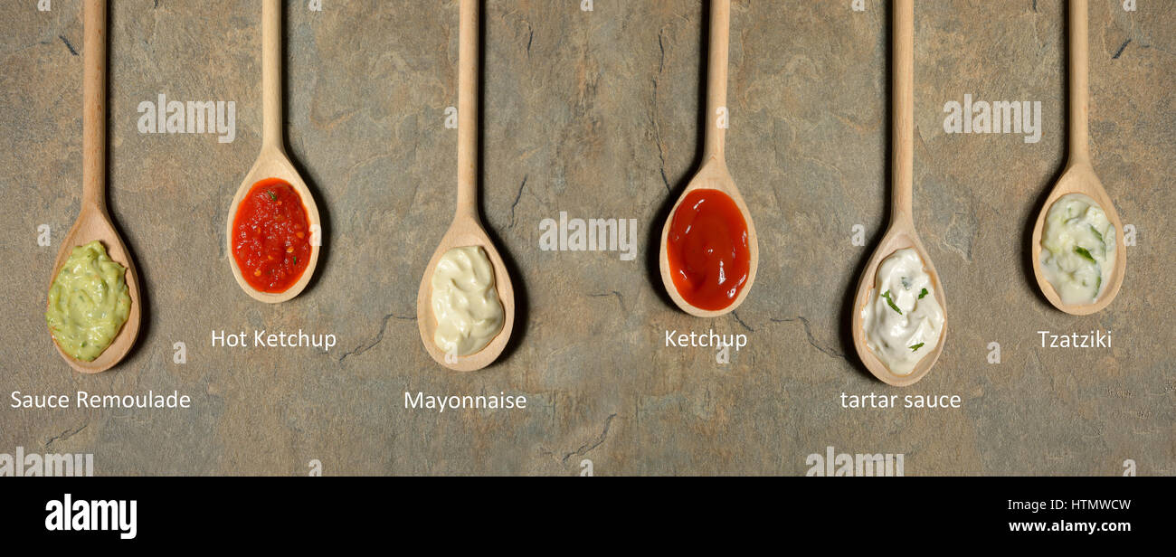 Different types of sauces ketchup hi-res stock photography and images ...