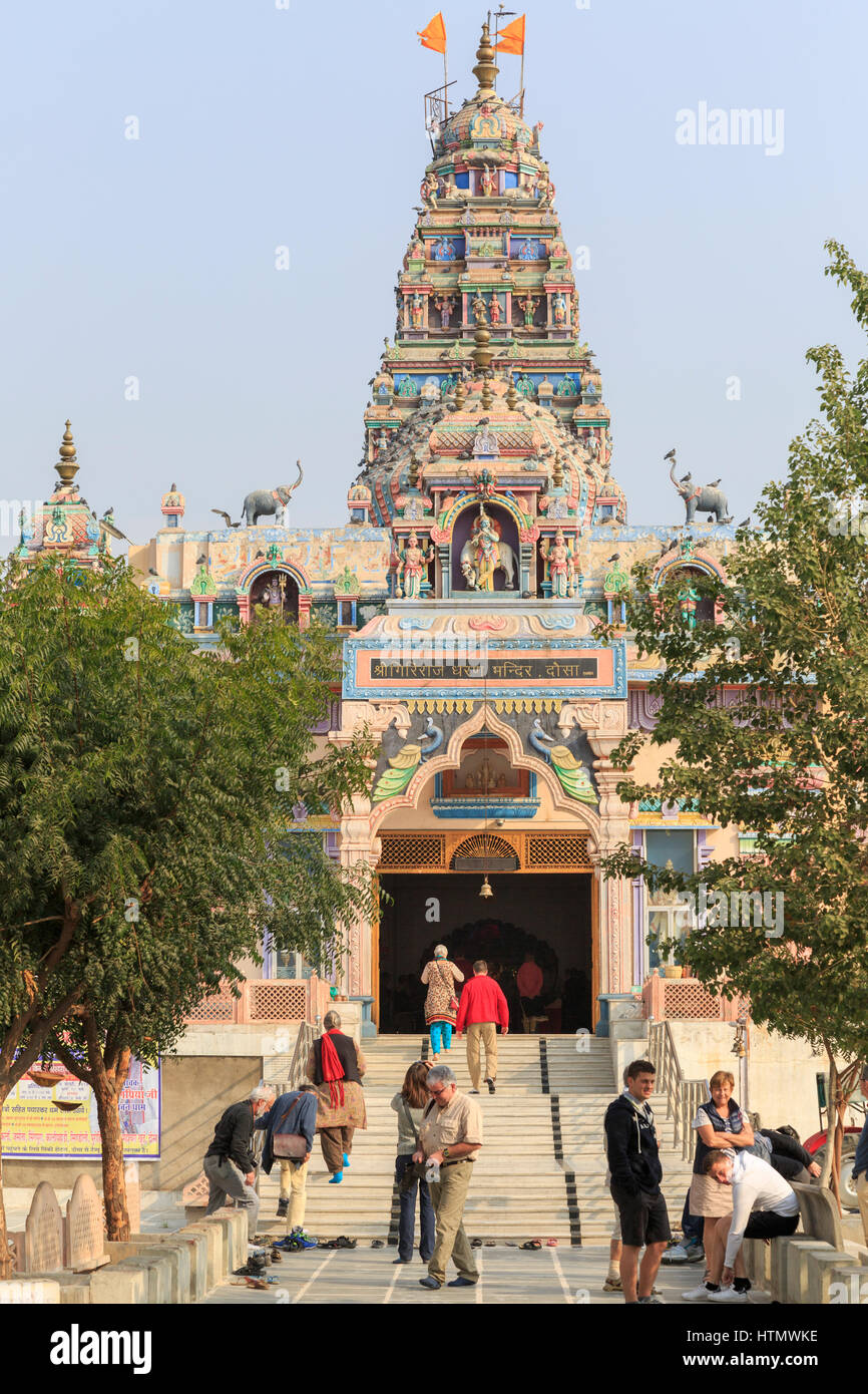 Temple in south indian style near Dausa, India Stock Photo - Alamy