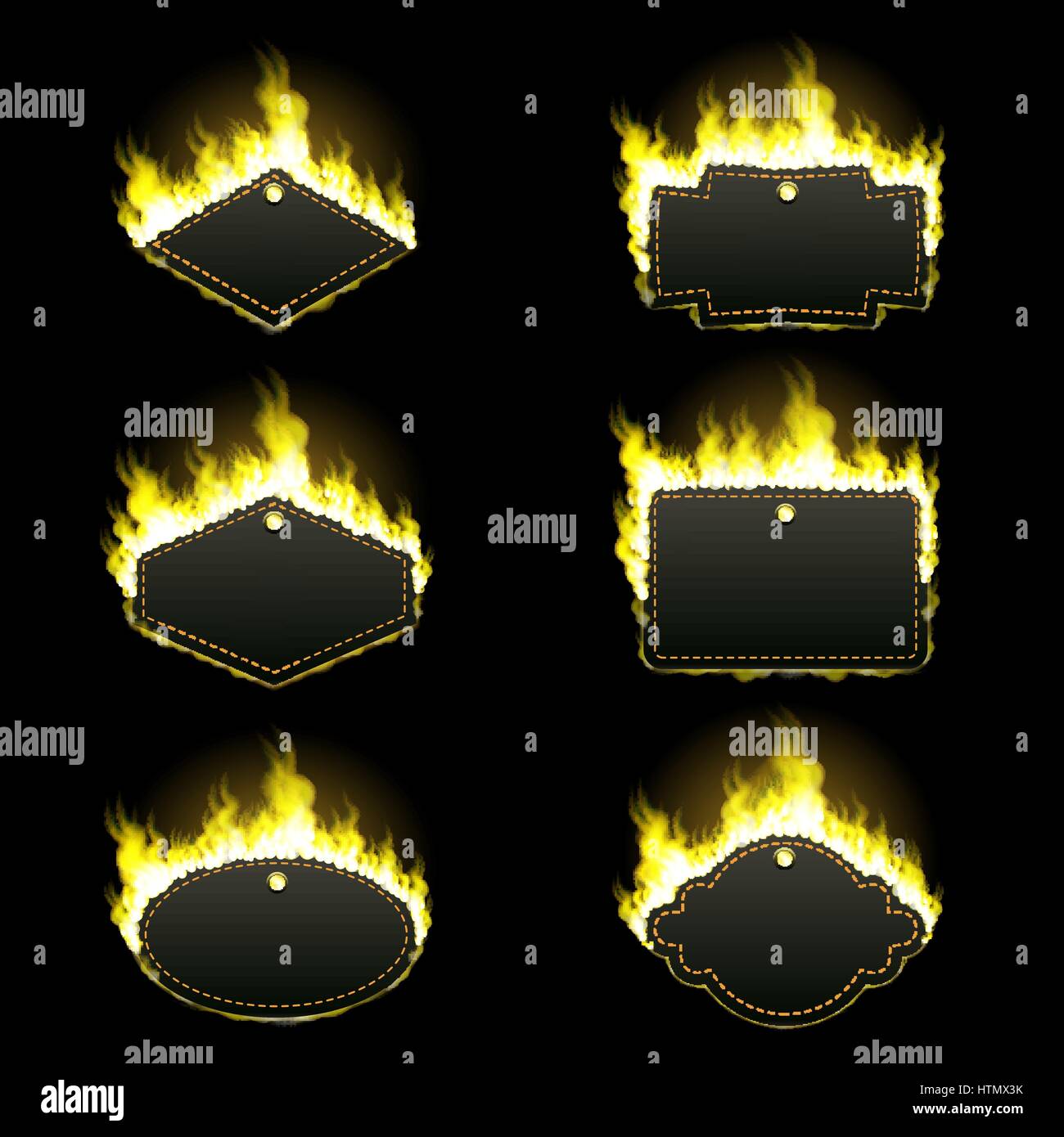 Yellow orange fire frames hi-res stock photography and images - Alamy