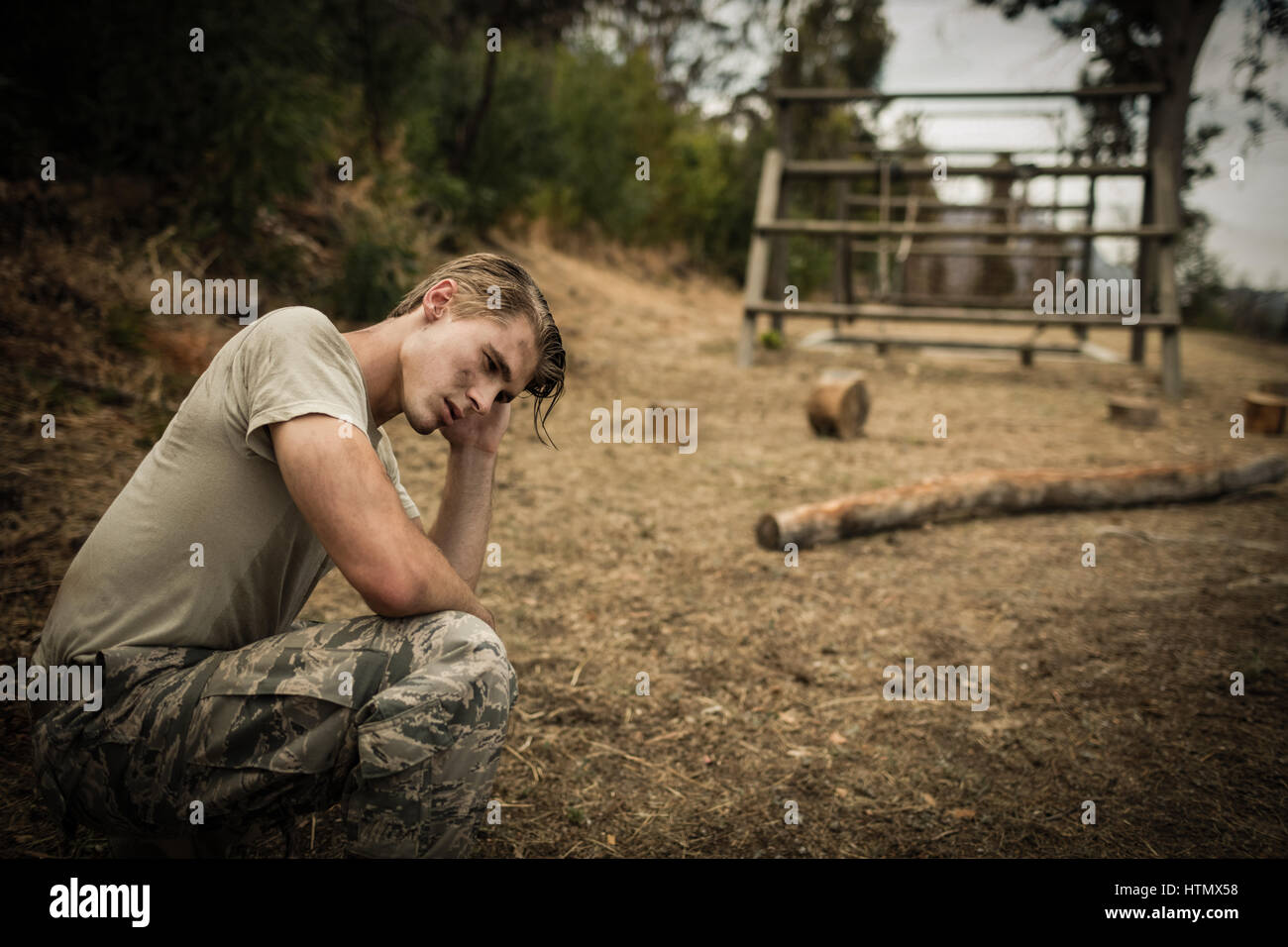Tired soldier hi-res stock photography and images - Alamy