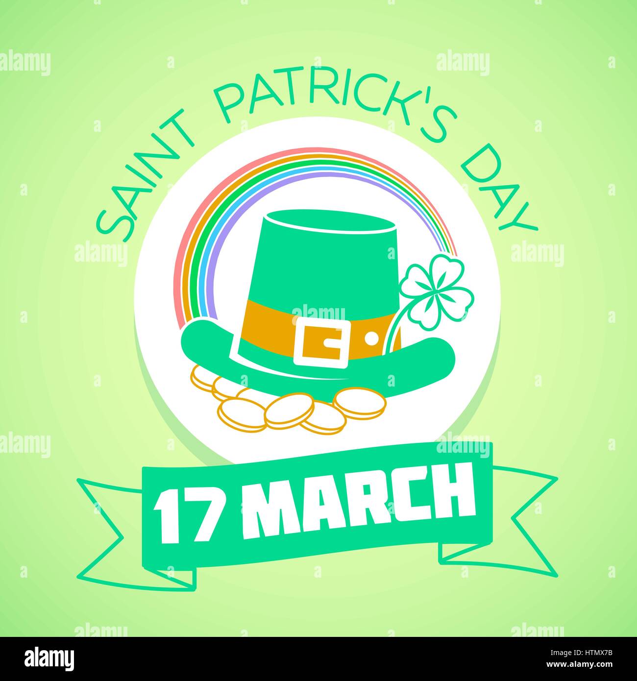 Calendar for each day on March 17. Greeting card. Holiday - St ...