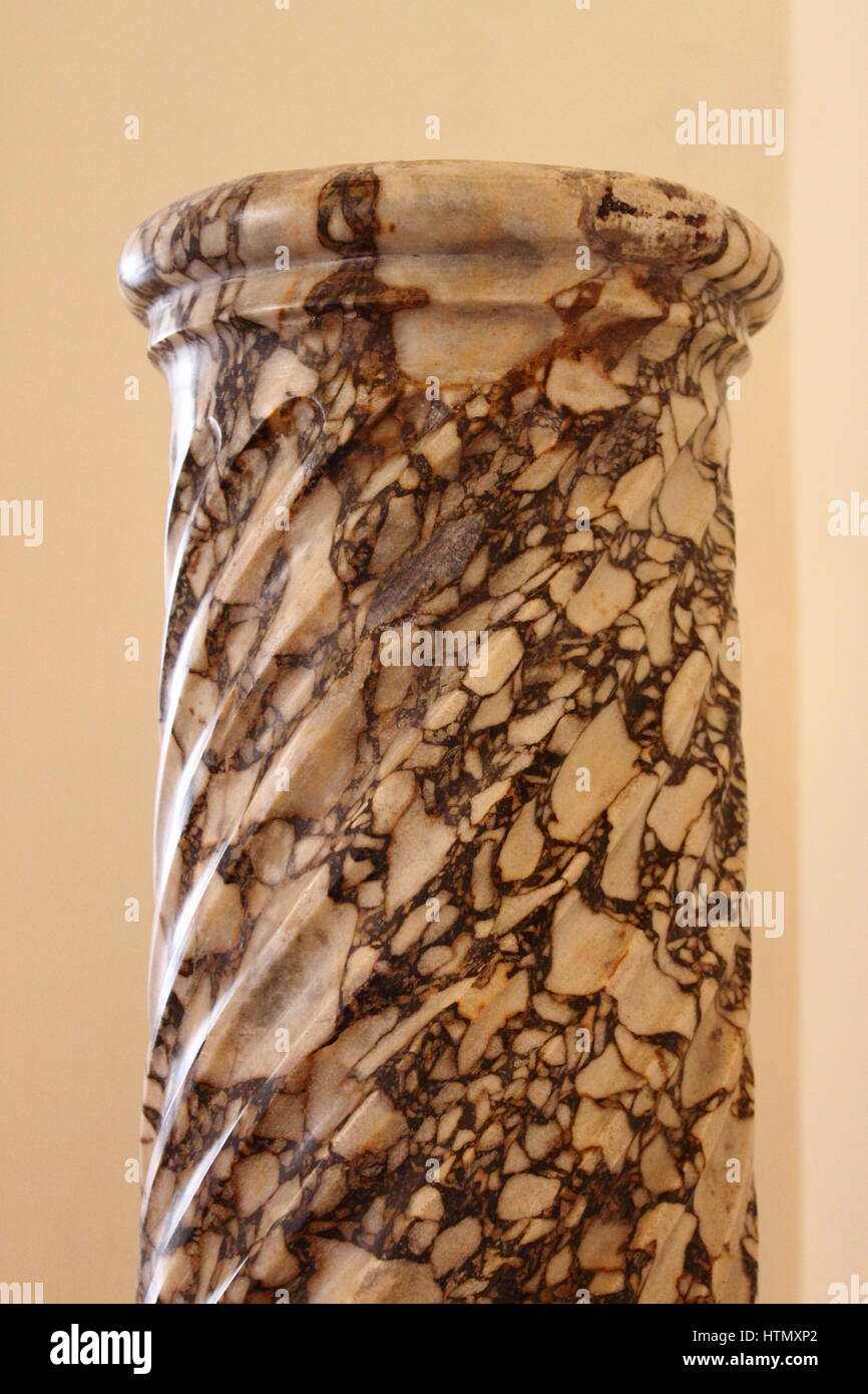 Detailed view of a red marble column Stock Photo - Alamy