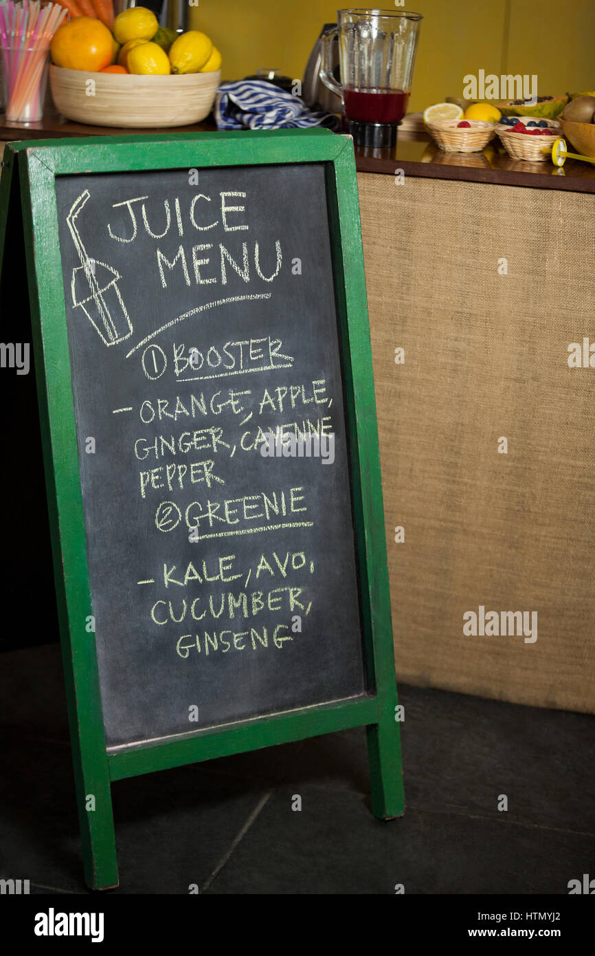 Counter menu board hi-res stock photography and images - Alamy