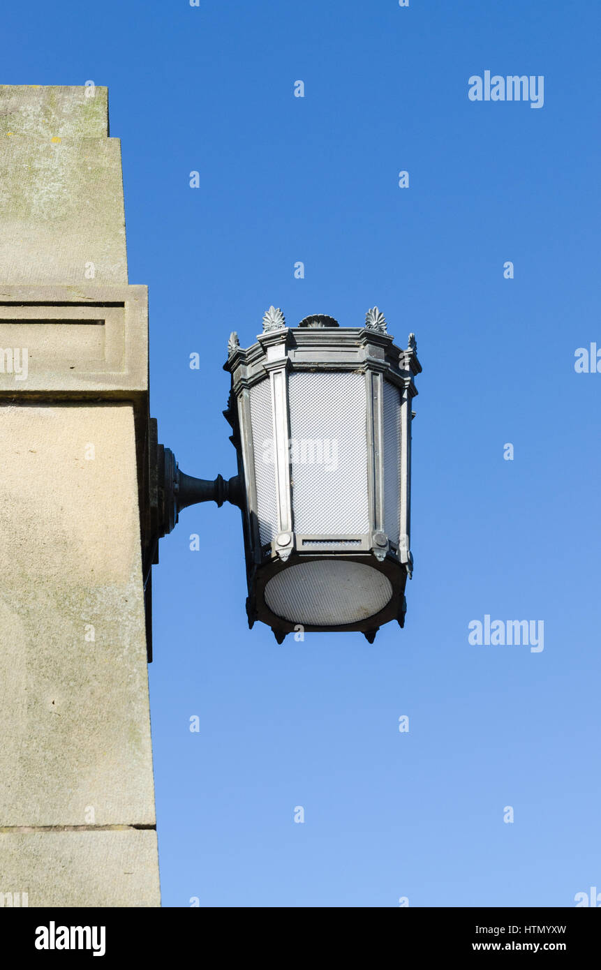 Vintage lamp hanging on the Exeter Bridge in Derby Stock Photo - Alamy