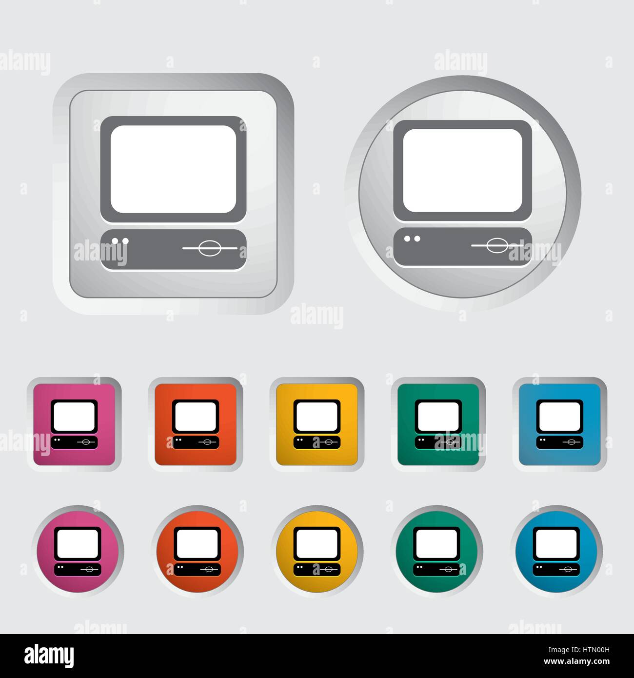 Computer icon. Vector illustration EPS Stock Vector Image & Art - Alamy