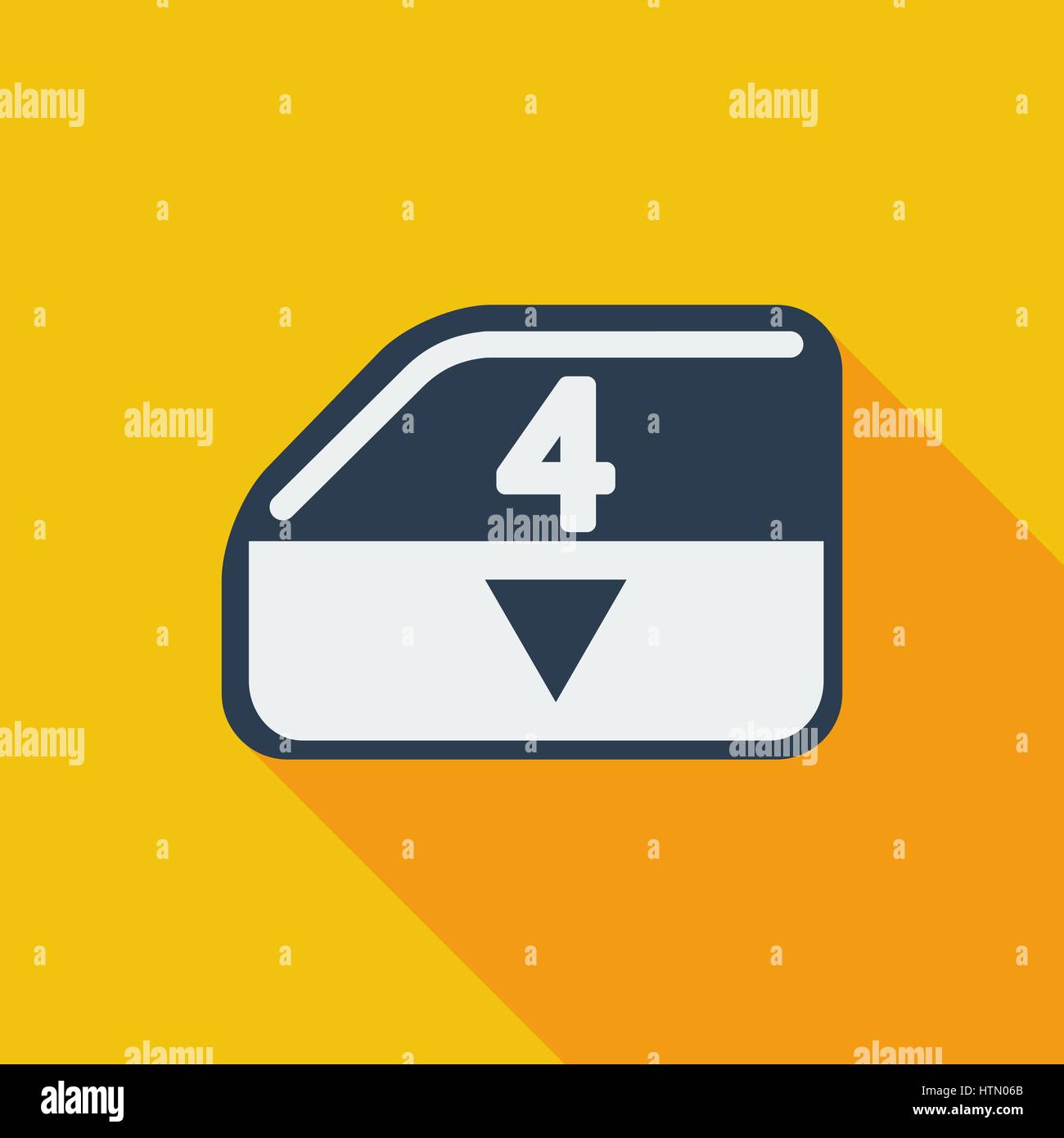 Window lock icon. Flat vector related icon with long shadow for web and ...