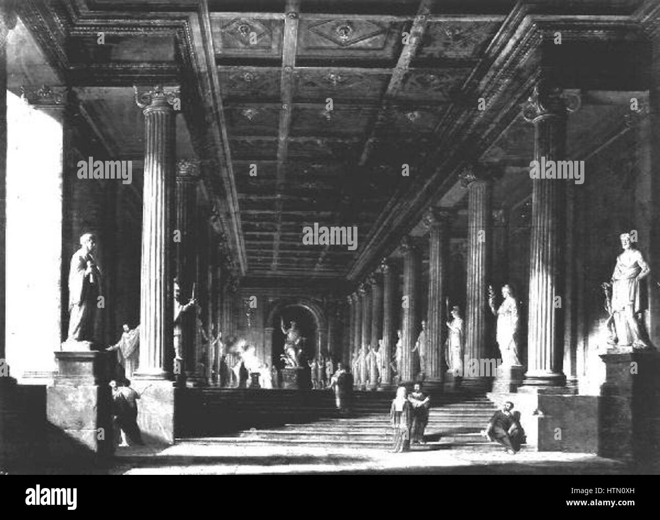 Ludvik Kohl’s painting of the interior of an ancient temple evokes the ...