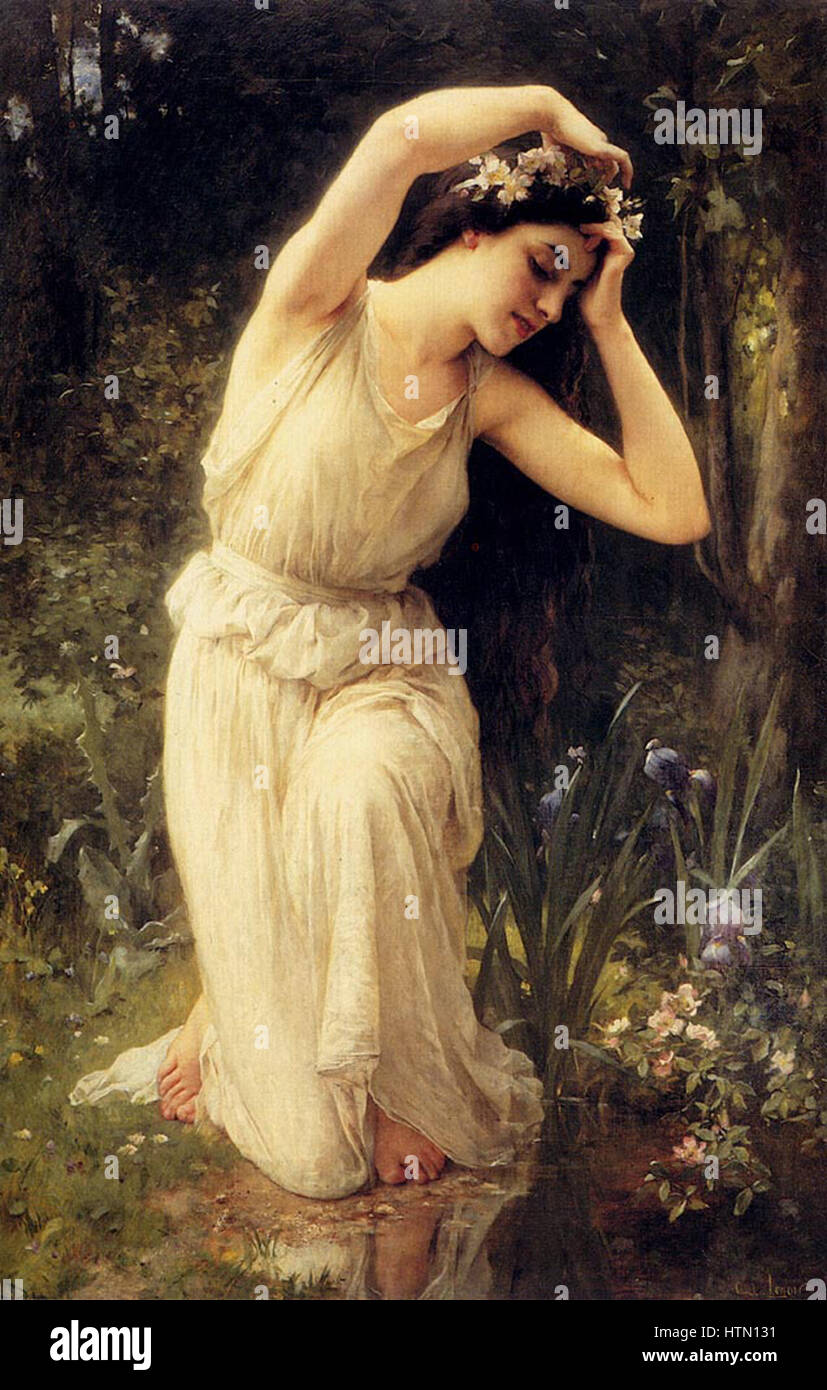 Lenoir, Charles-Amable - A Nymph In The Forest Stock Photo - Alamy