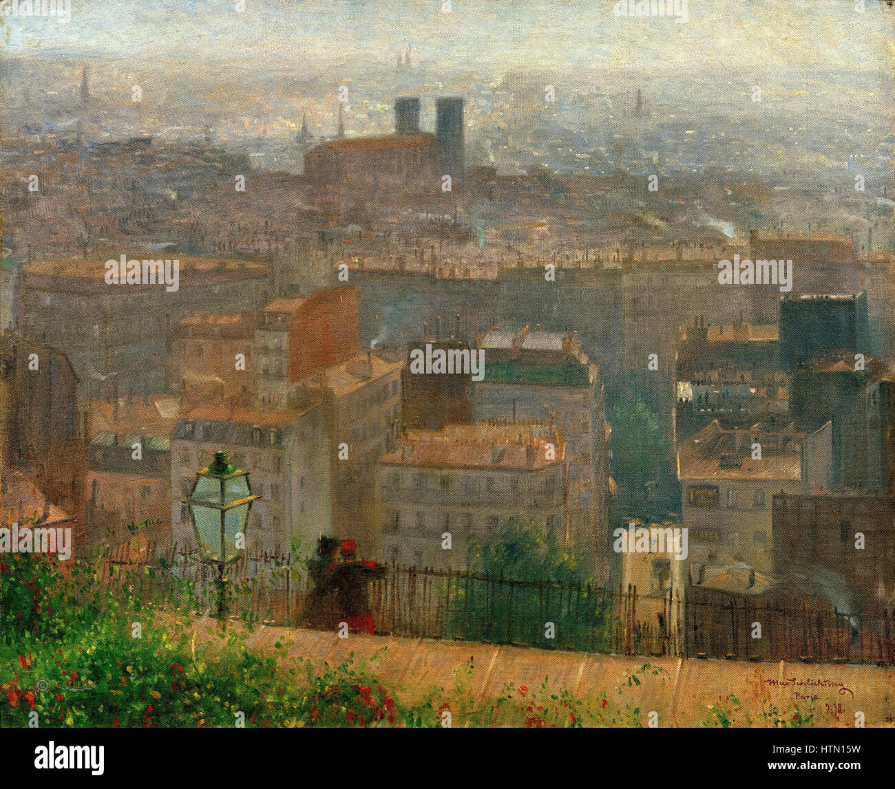 Max Schlichting, 1897 - View of Paris Stock Photo - Alamy