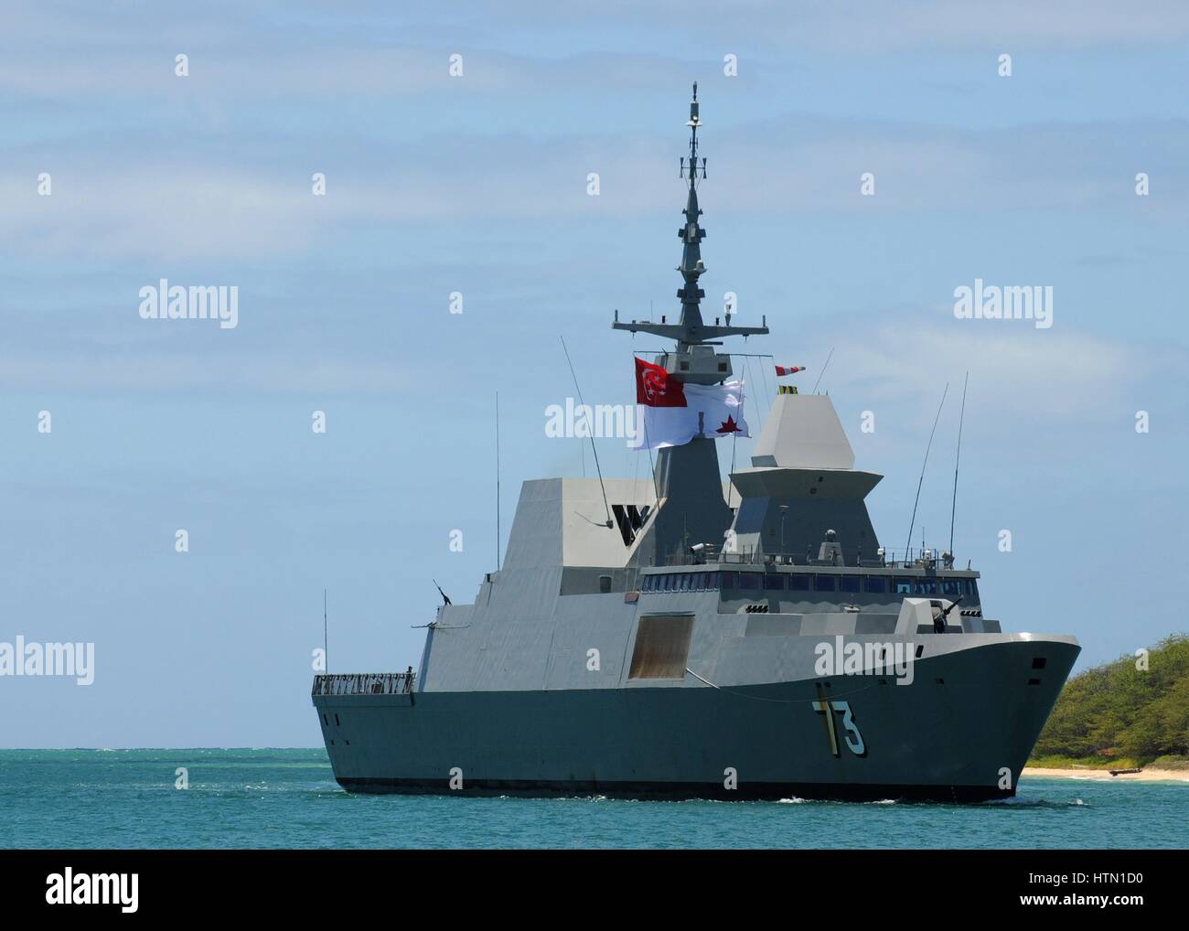 The Singaporean Navy Formidable-class multi-role stealth frigate RSS ...