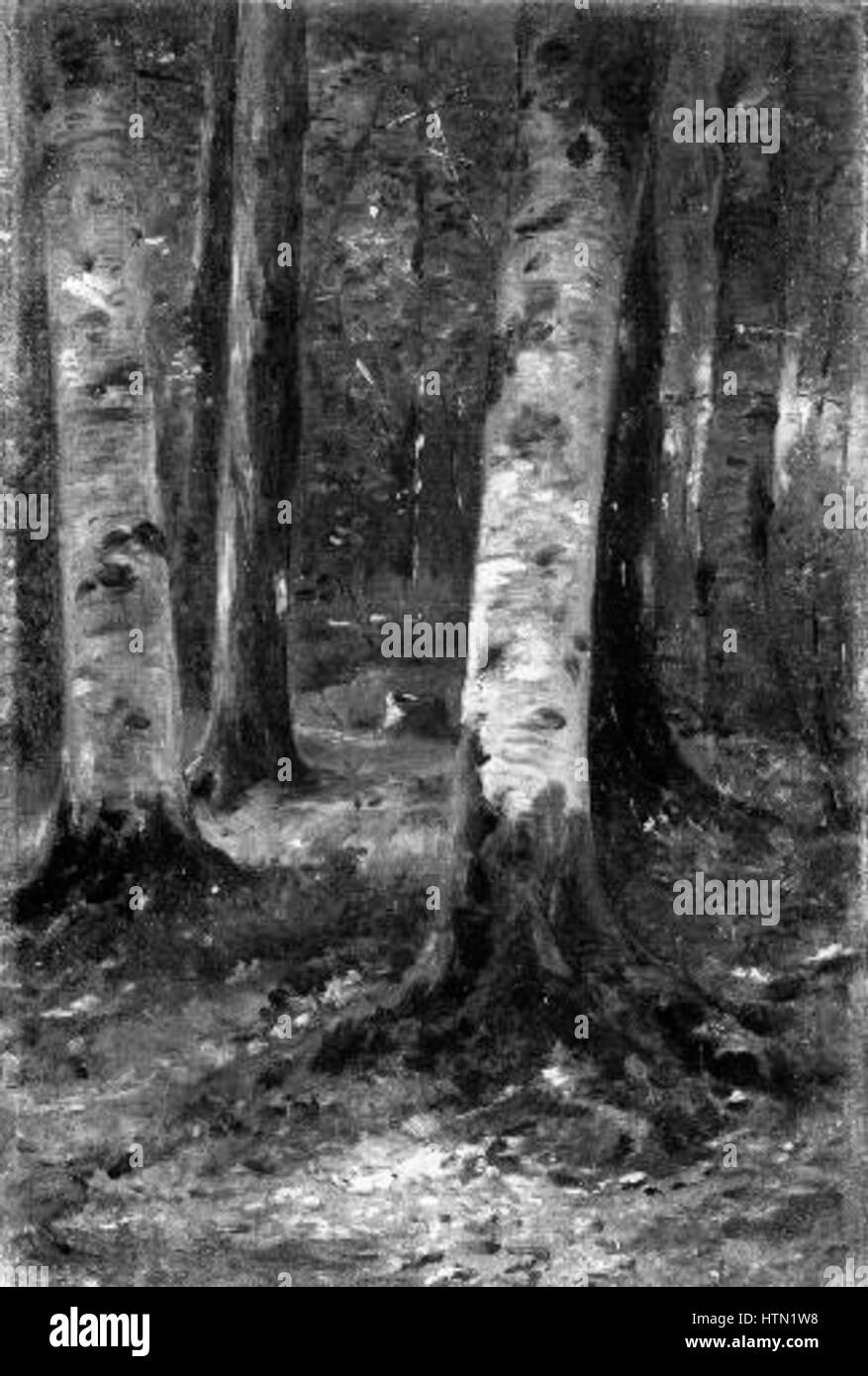 Vaclav Brozik 5. 3. 1851-15. 4. 1901 - Studie lesa Stock Photo - Alamy