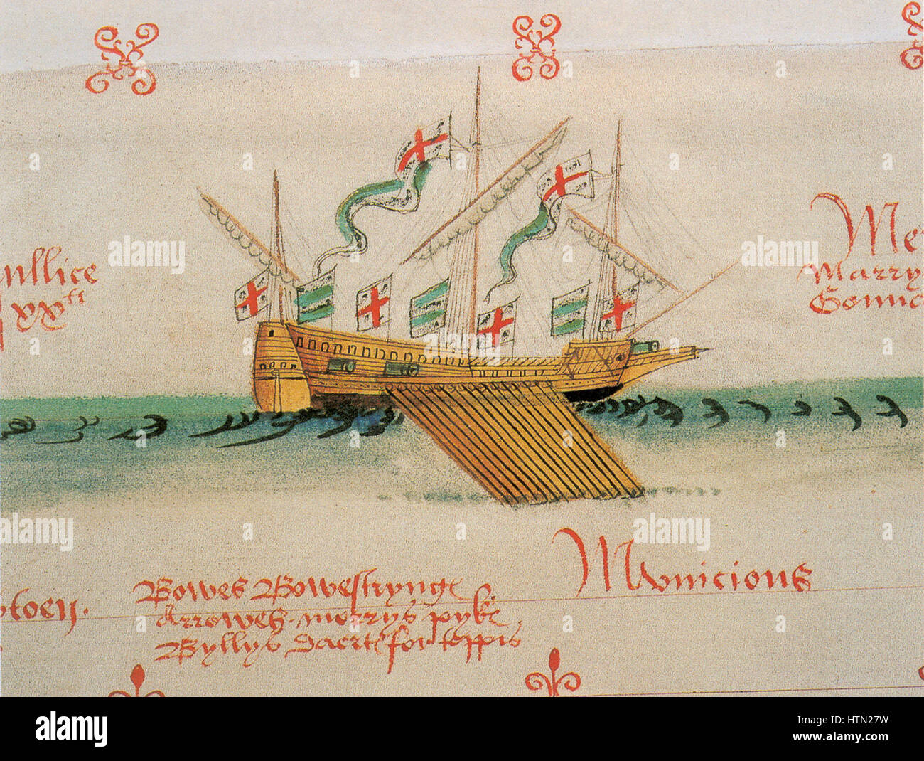 This detailed engraving titled 'Portcullis' by Anthony Roll depicts a ...