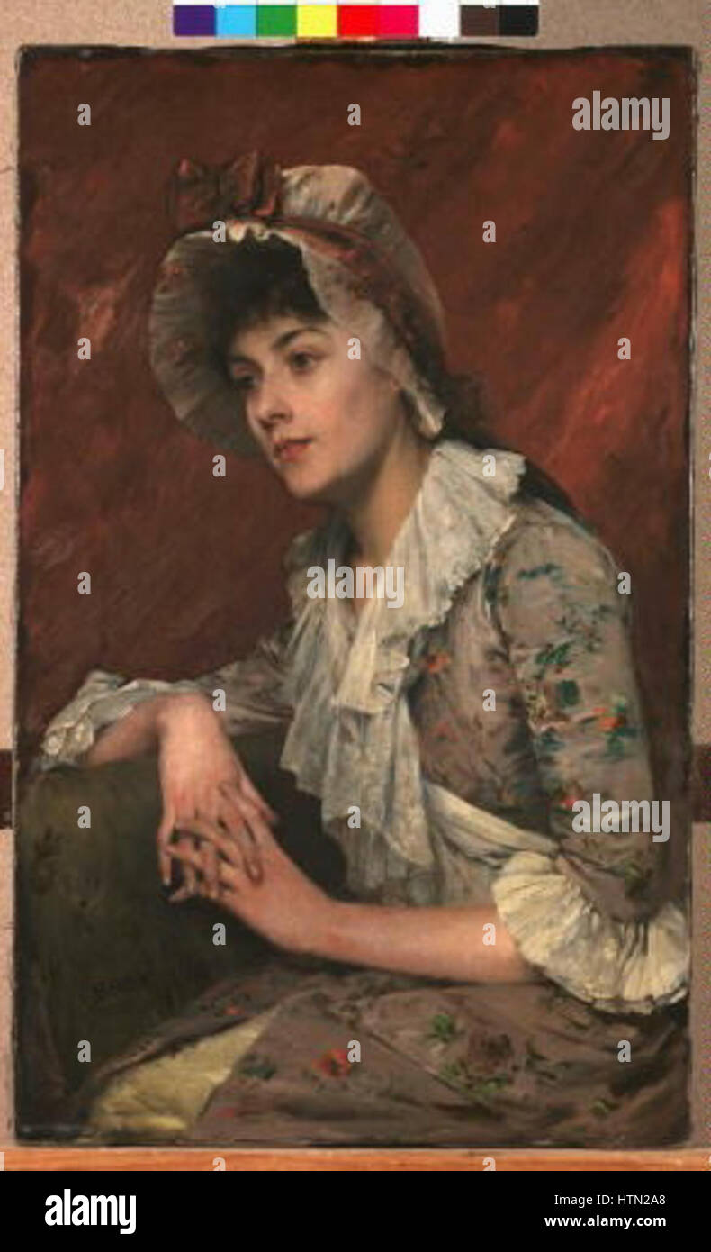 Vaclav Brozik's 'Trudne myslenky' ('Difficult Thoughts') reflects the ...