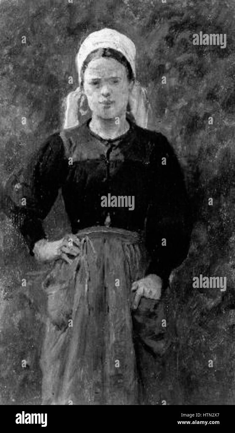 Vaclav Brozik 5. 3. 1851-15. 4. 1901 - Zena v bilem satku Stock Photo ...