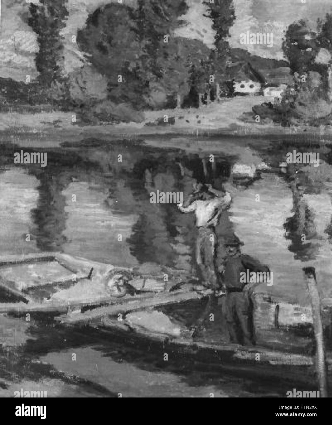 Milos Jiranek’s 'Piskari III' (Fishermen III) is a painting that ...