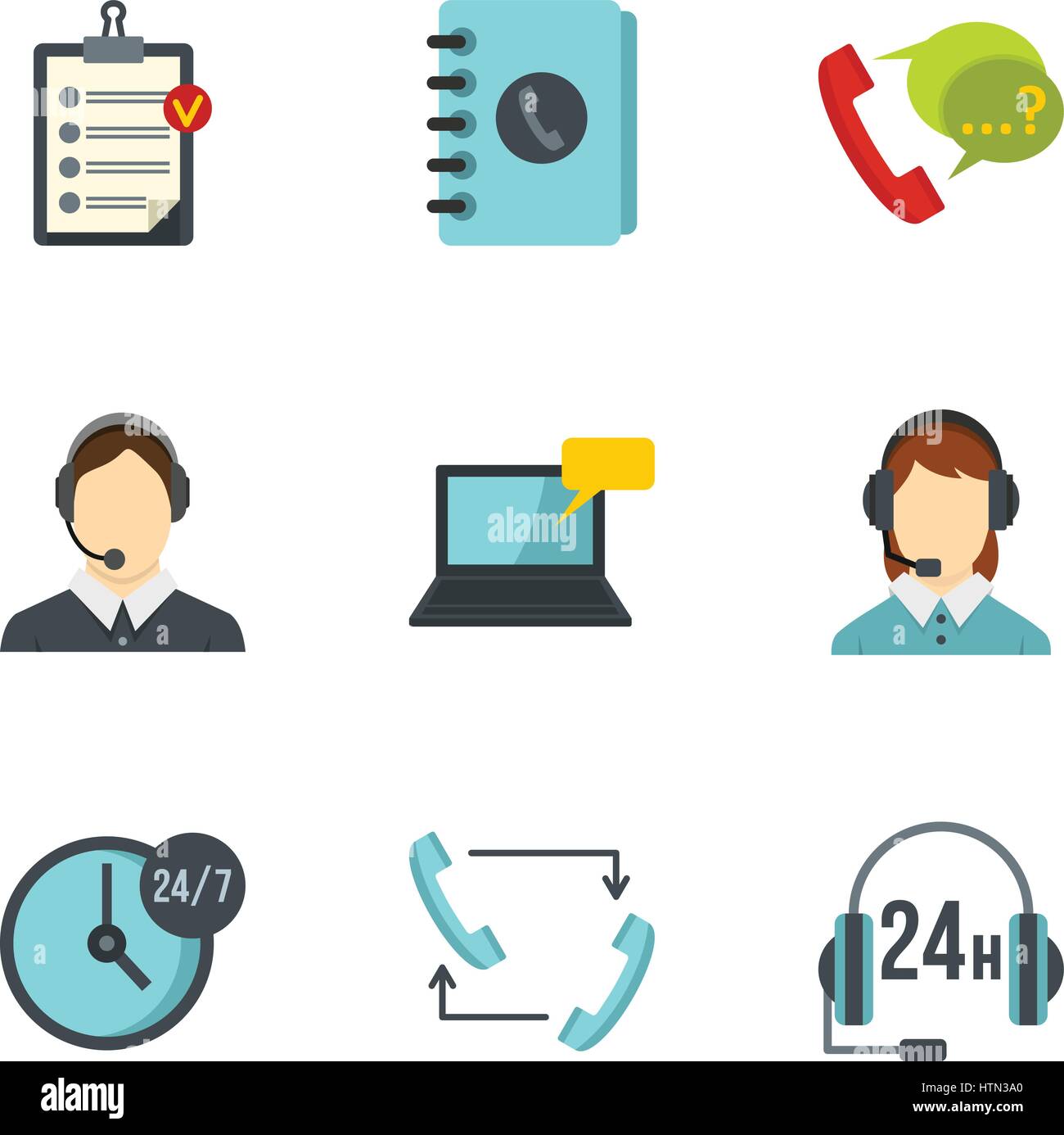 Support help desk icons set. Flat illustration of 9 support help desk ... Support help desk icons set. Flat illustration of 9 support help desk ...