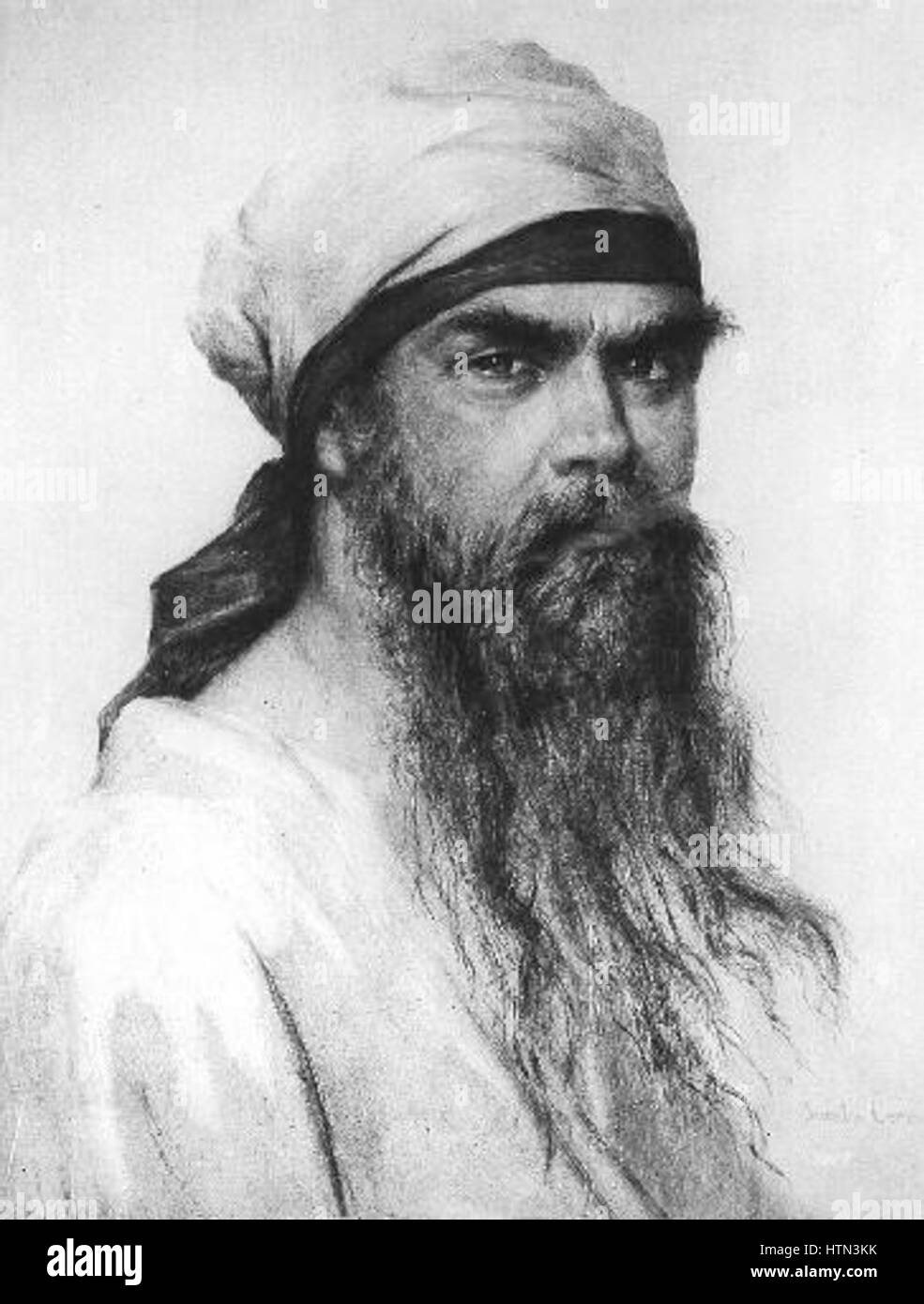 This study by Jaroslav Cermak portrays the head of a Dervish, part of ...
