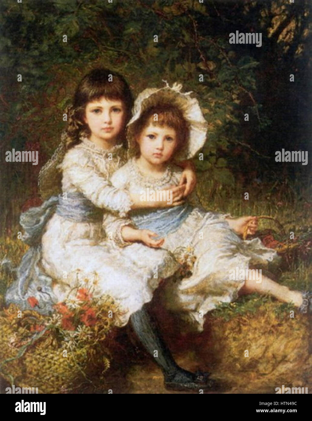 Karl Wilhelm Bauerle's painting 'Cecile and Adela Drummond' depicts two ...