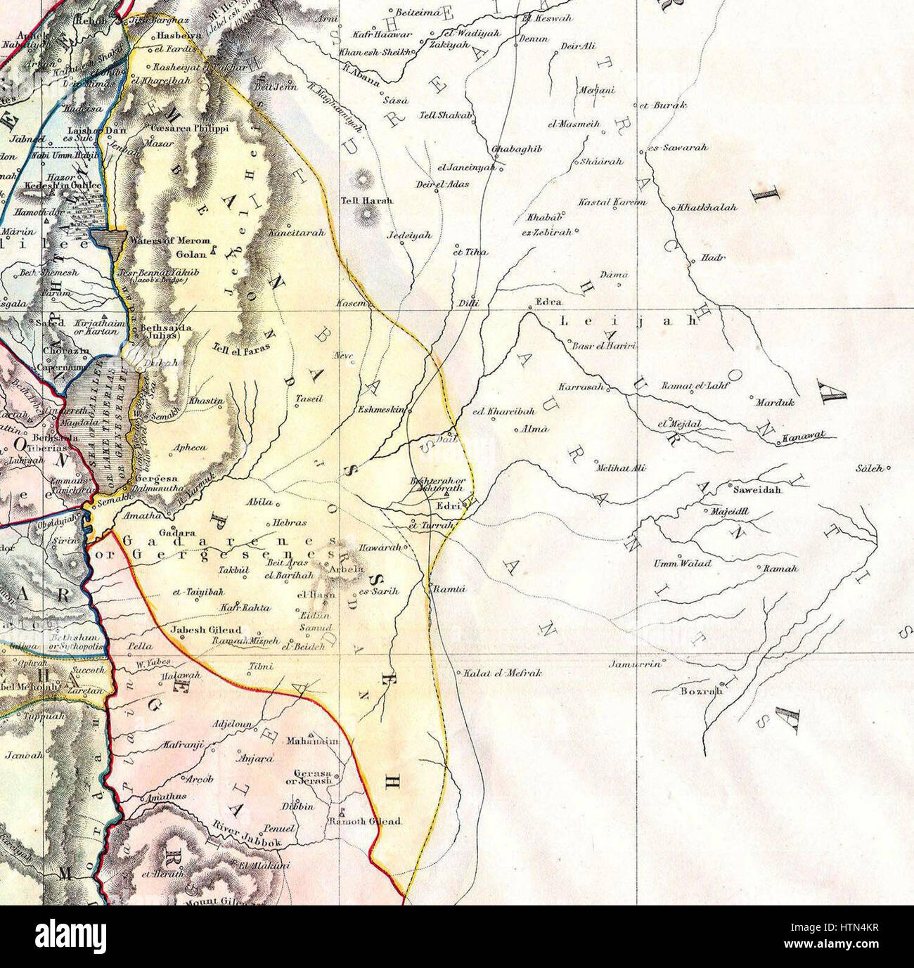 This 1852 map of Palestine, attributed to Philip, offers a historical ...