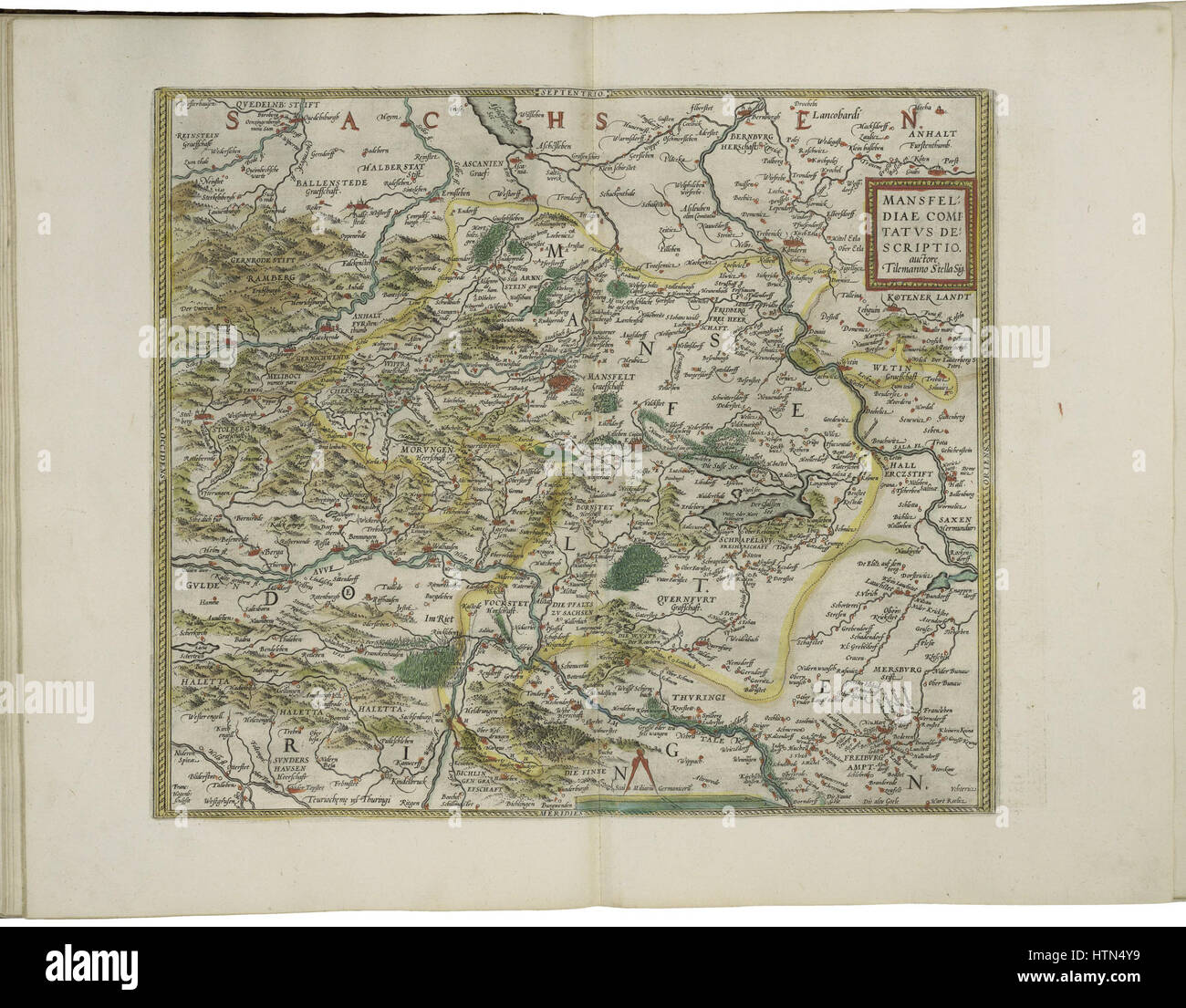 The map of Mansfield by Abraham Ortelius, a renowned 16th-century ...