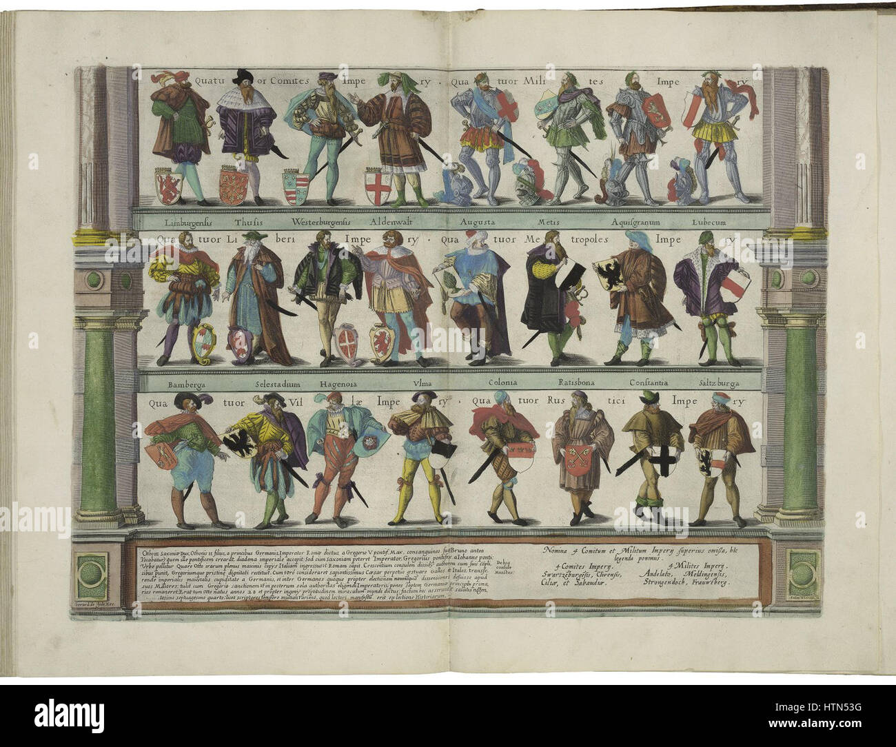 The Order of the German Empire in the West 2 by Abraham Ortelius Stock ...