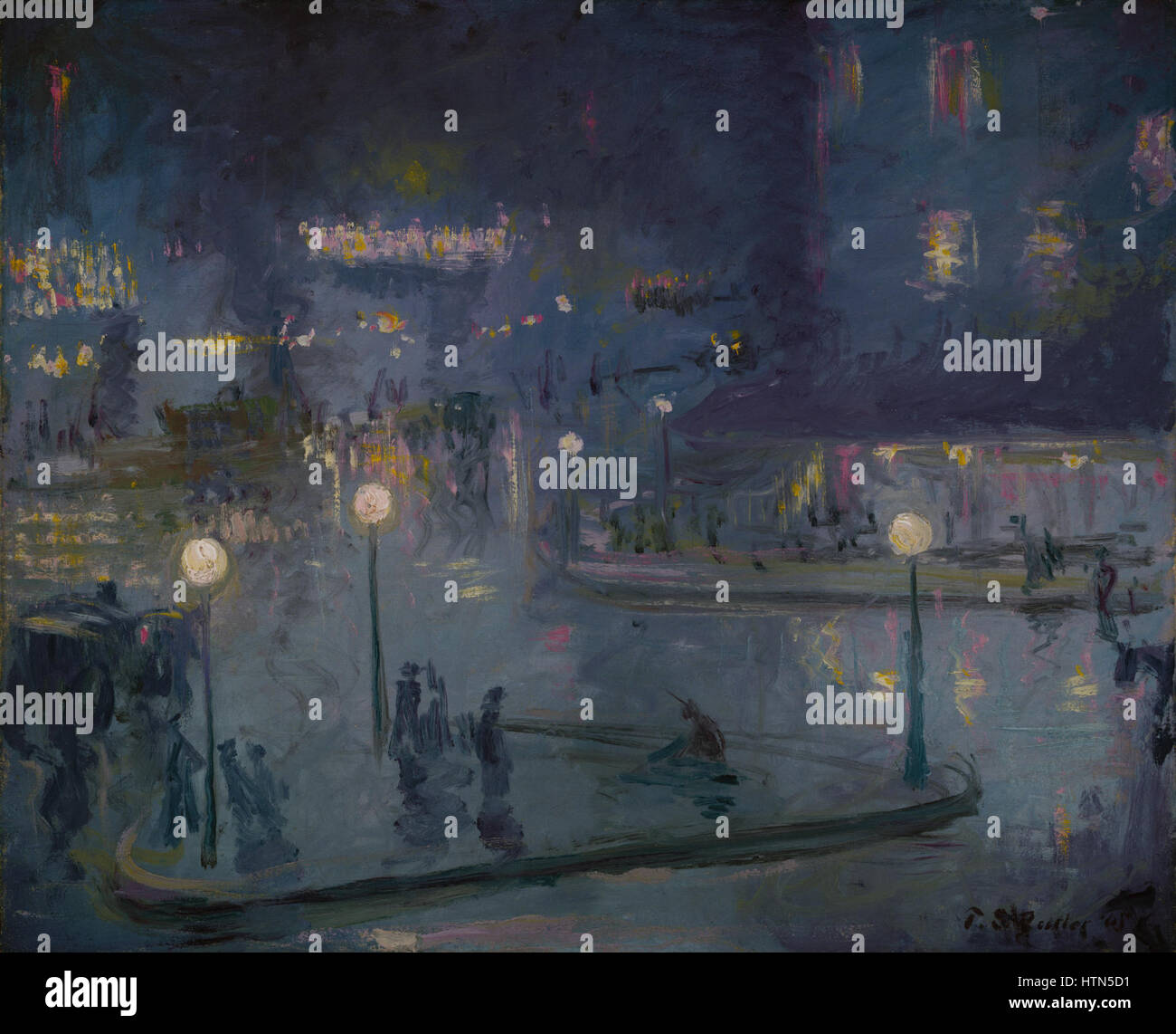 Theodore Earl Butler - Place de Rome at Night (1905 Stock Photo - Alamy