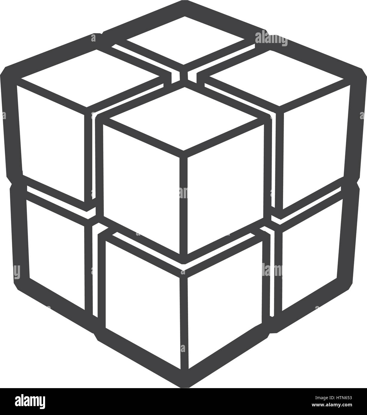 cube icon design vector Stock Vector Image & Art - Alamy