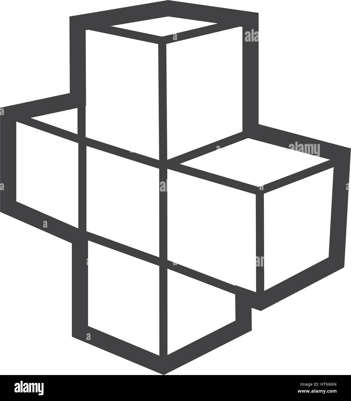 Box plus icon Stock Vector Images - Alamy