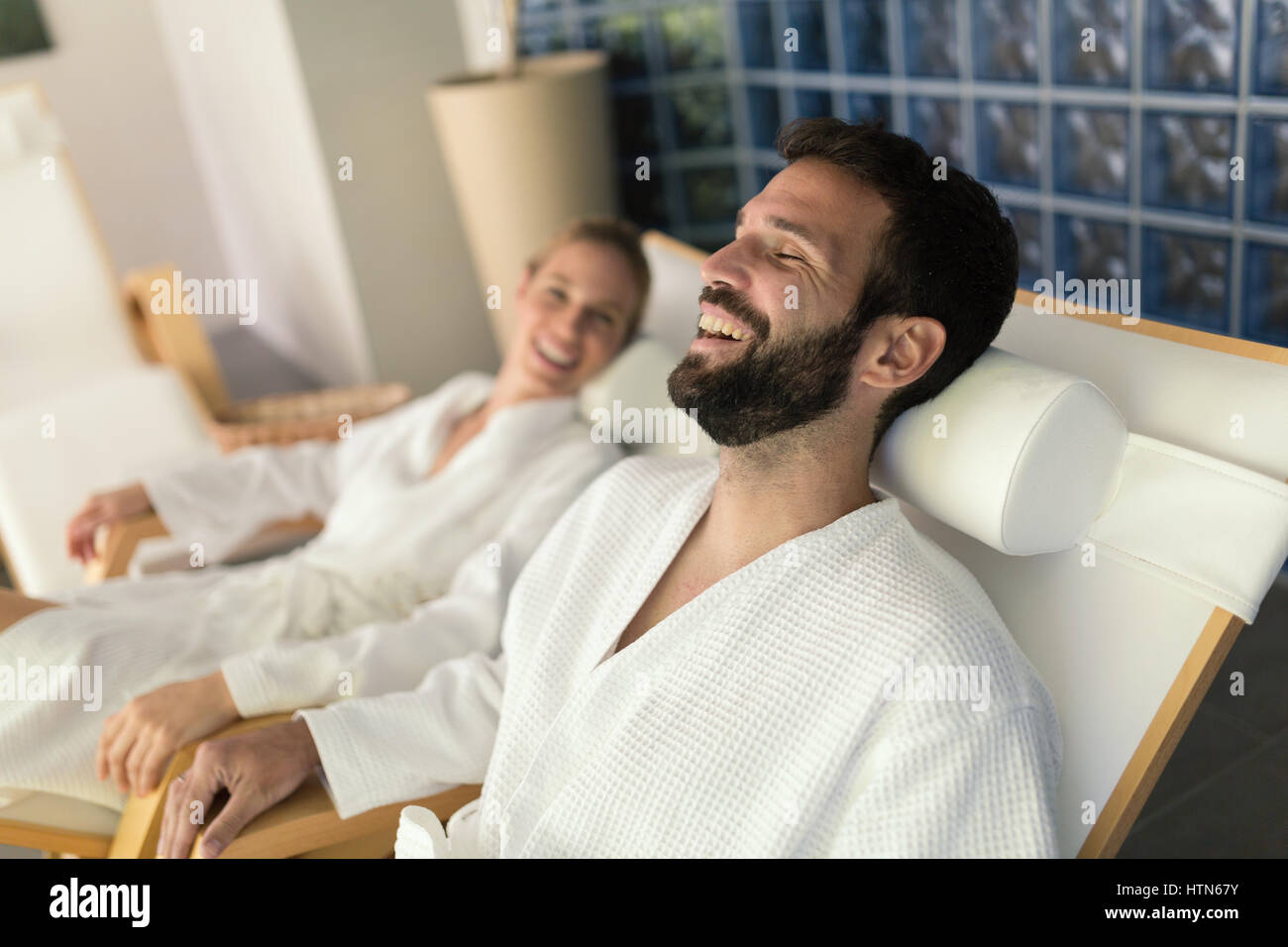 Couple enjoying wellness spa resort treatments Stock Photo - Alamy