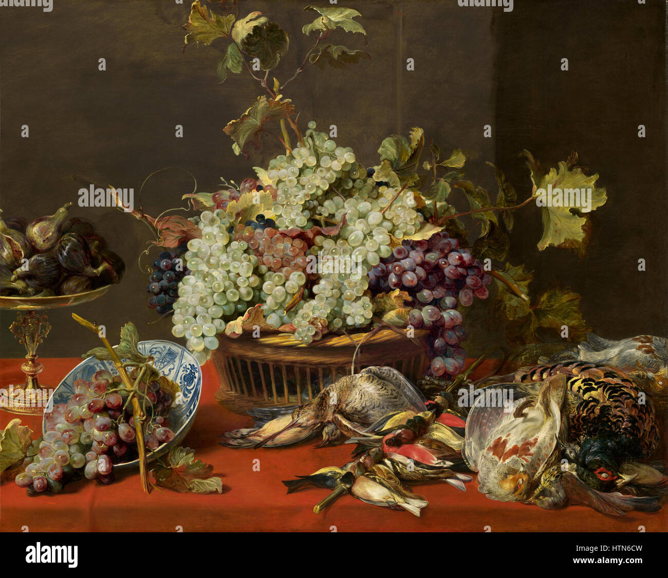 Still Life with Grapes and Game A10641 Stock Photo - Alamy