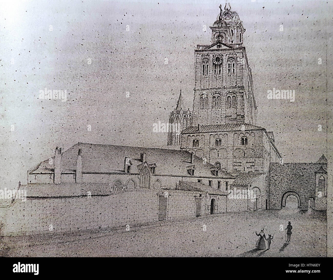 This 1860s image of the Sint Servaasklooster (Saint Servatius Abbey) in ...