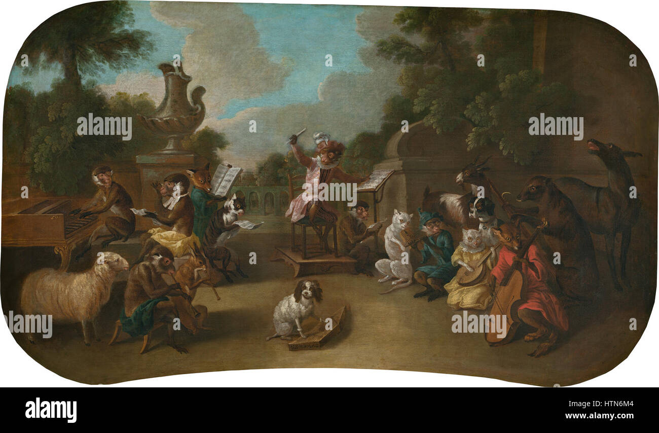 Singerie The Concert A12348 Stock Photo - Alamy